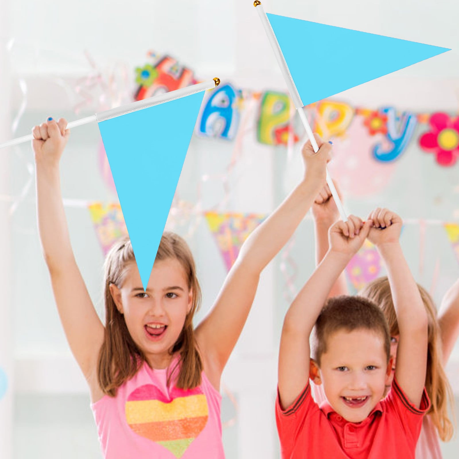 Pennant Flag, Versatile Set of 20 Triangle Flags, Flags Set on Wood ...