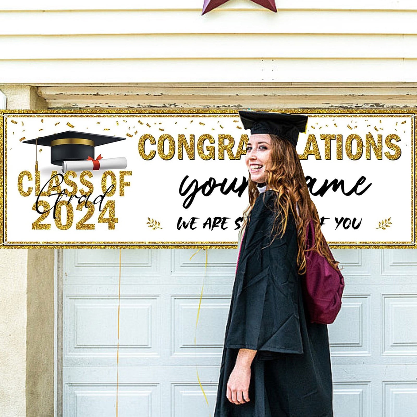 Pennant Frame 13x32 Unforgettable Graduation Season Banner: Celebrate ...