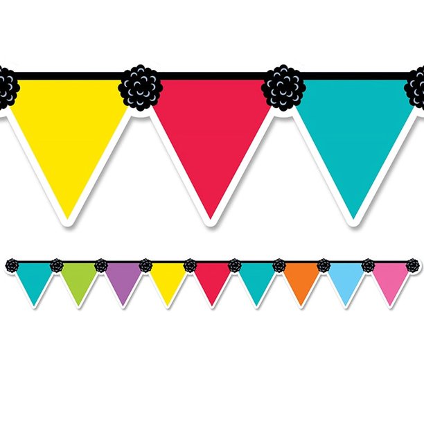 Pennant Party EZ Border, 48 Feet | Bundle of 5 - Walmart Business Supplies