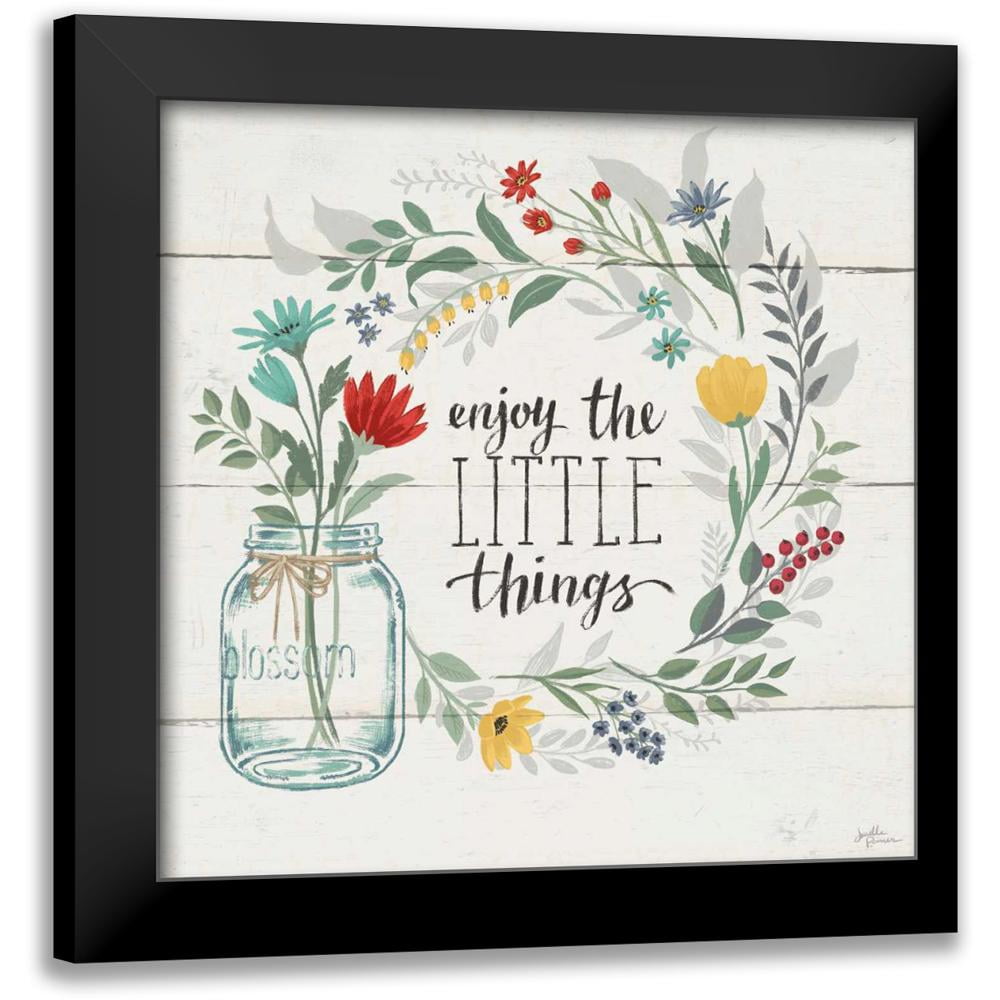 Penner, Janelle 20x20 Black Modern Framed Museum Art Print Titled - Blooming Thoughts II ...