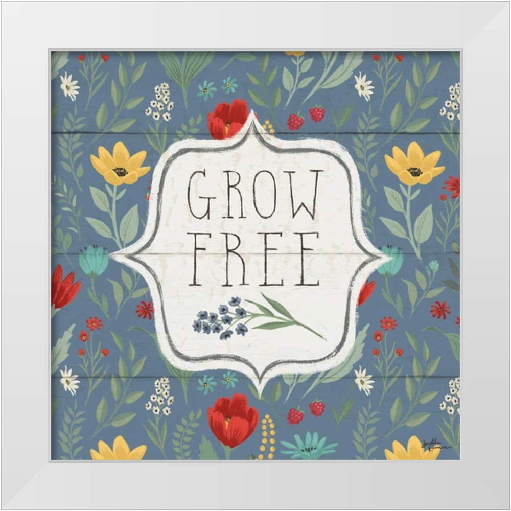 Penner, Janelle 20x20 White Modern Wood Framed Museum Art Print Titled - Blooming Thoughts VI ...