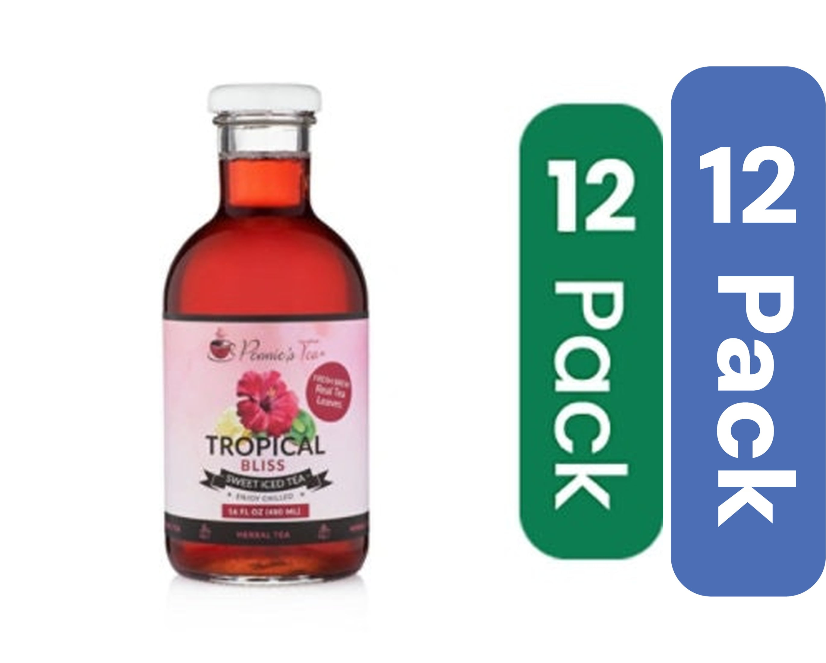 Pennies Iced Tropical Bliss Tea Ready To Drink 16 fl oz (Pack Of 12 ...