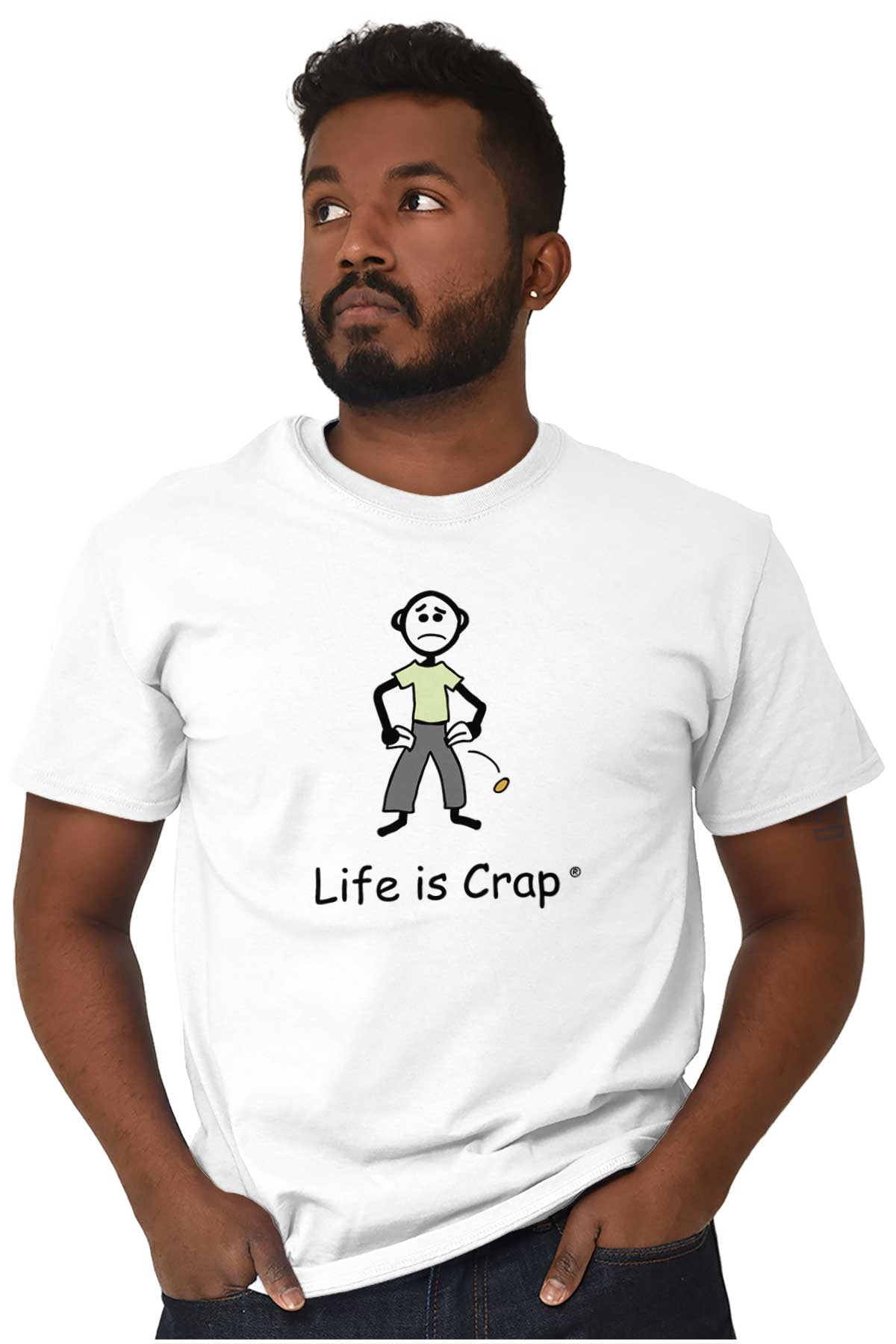 Penniless Poor Broke Life is Crap Men's Graphic T Shirt Tees Brisco ...