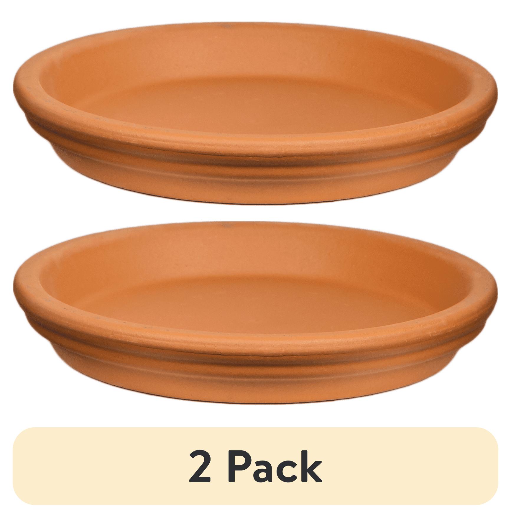 (2 pack) Pennington 8 inch Terra Cotta Clay Standard Saucer, Red ...