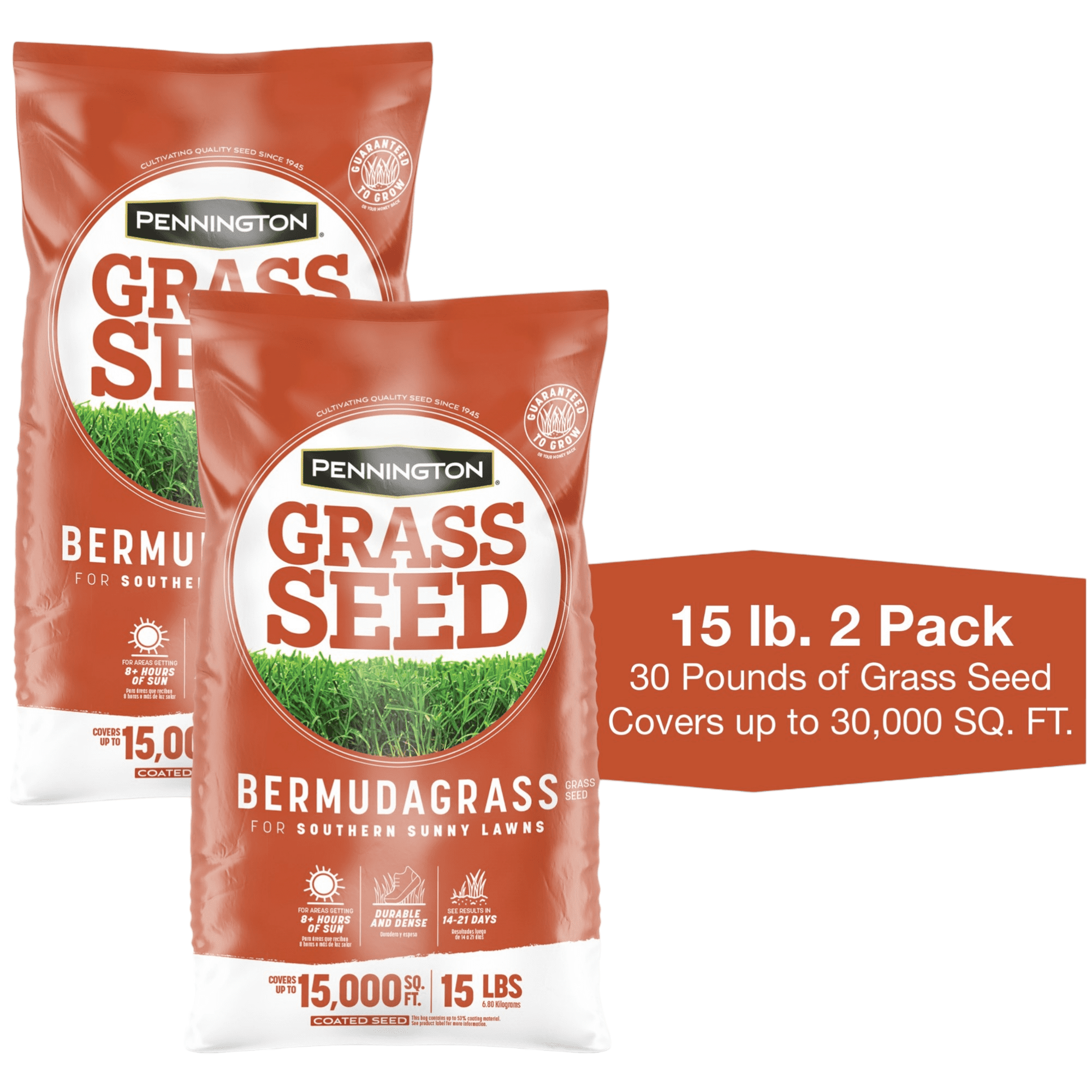 Pennington Bermudagrass Lawn Grass Seed 2pk, Full Sun, Heat Tolerant ...