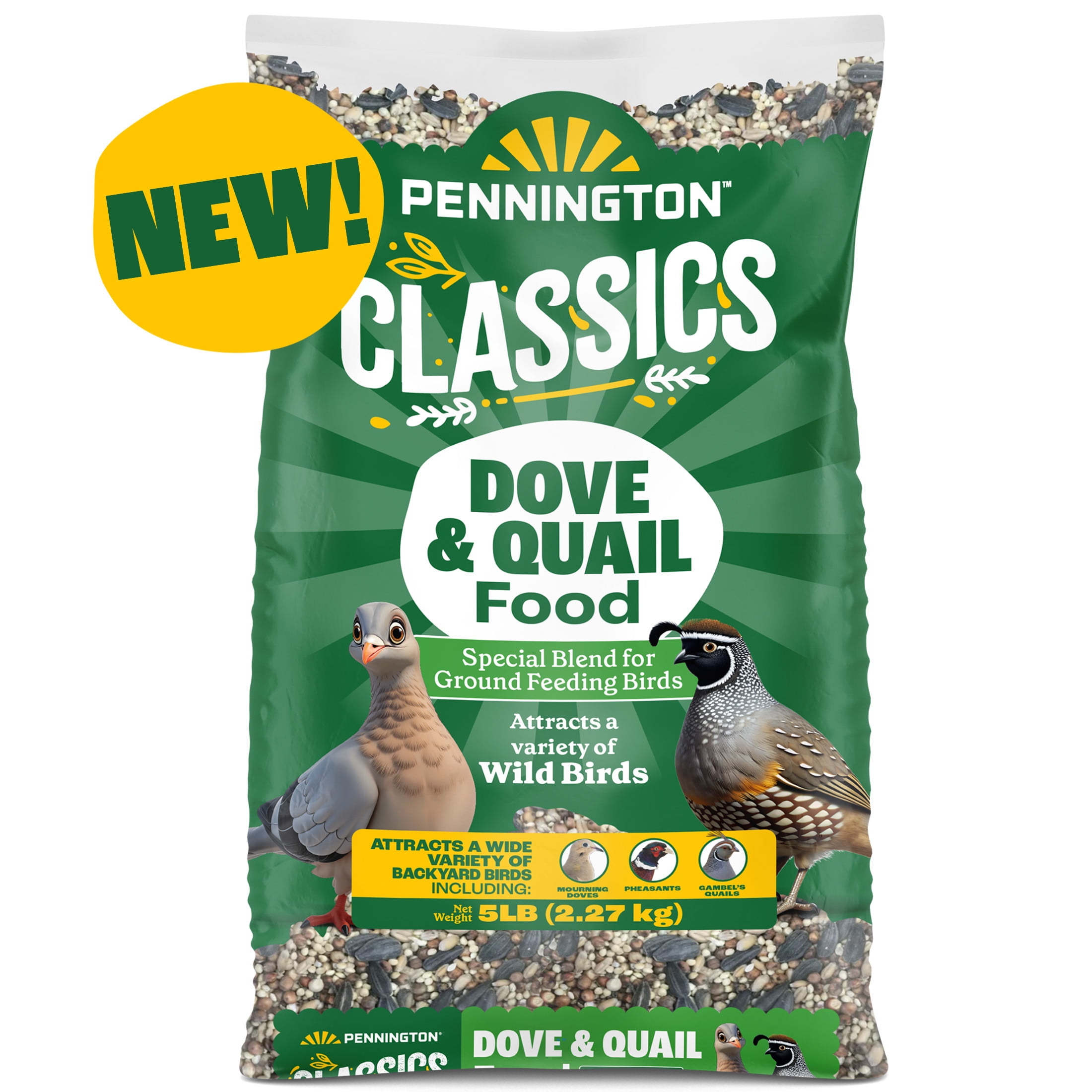 Pennington Classics Dove & Quail Food, Wild Bird Seed Mix, 5 Pounds ...