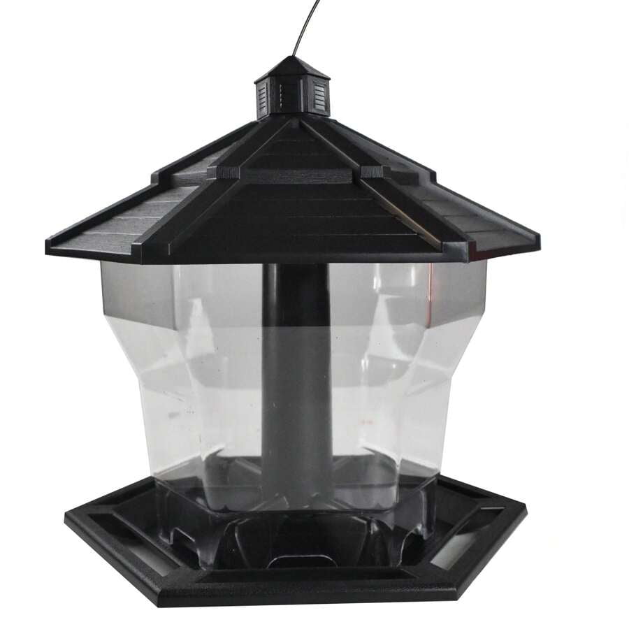 Pennington Earth Smart Black Plastic Hopper Wild Bird Feeder Extra ...