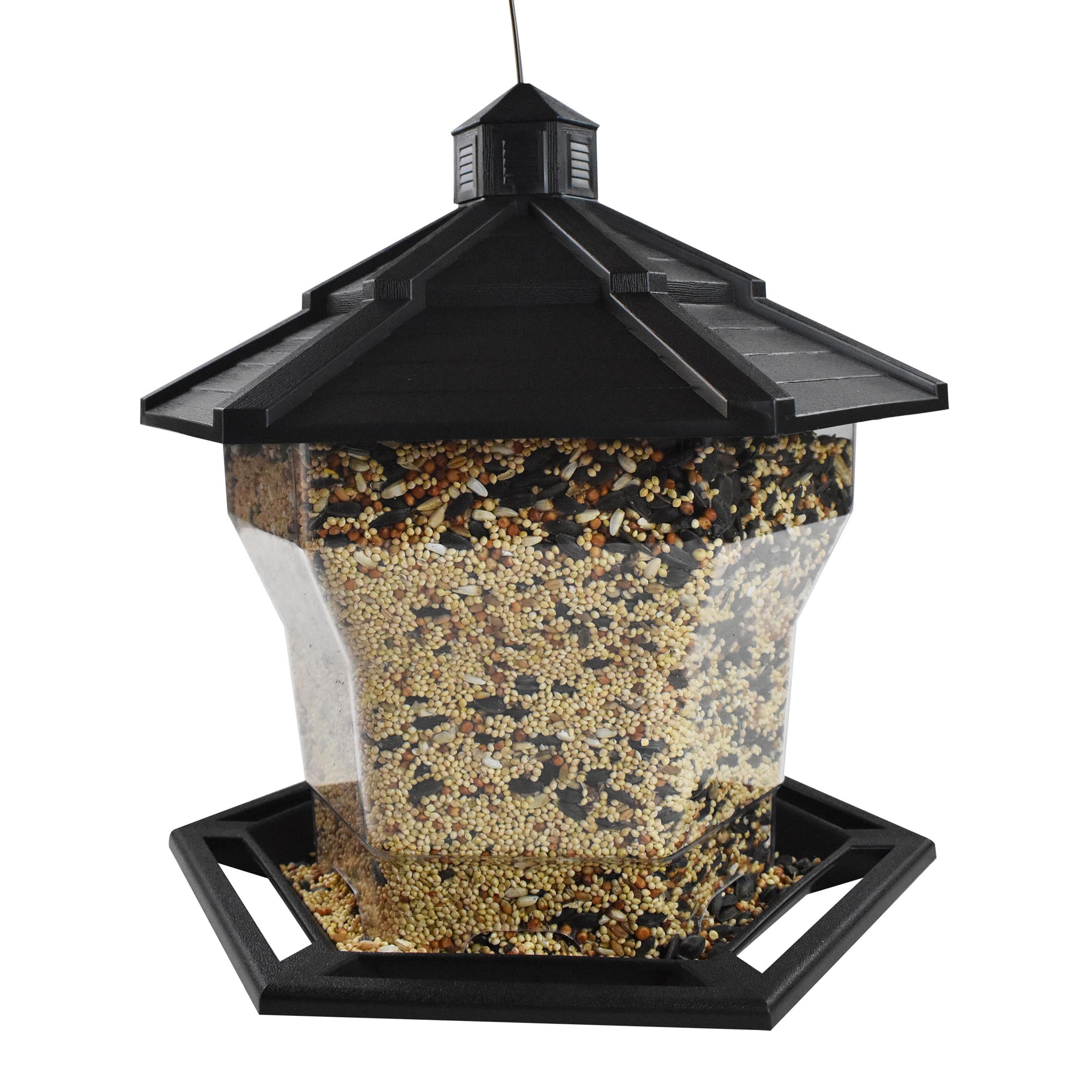 Pennington Earth Smart, Black Recycled Plastic Hopper Wild Bird Feeder ...