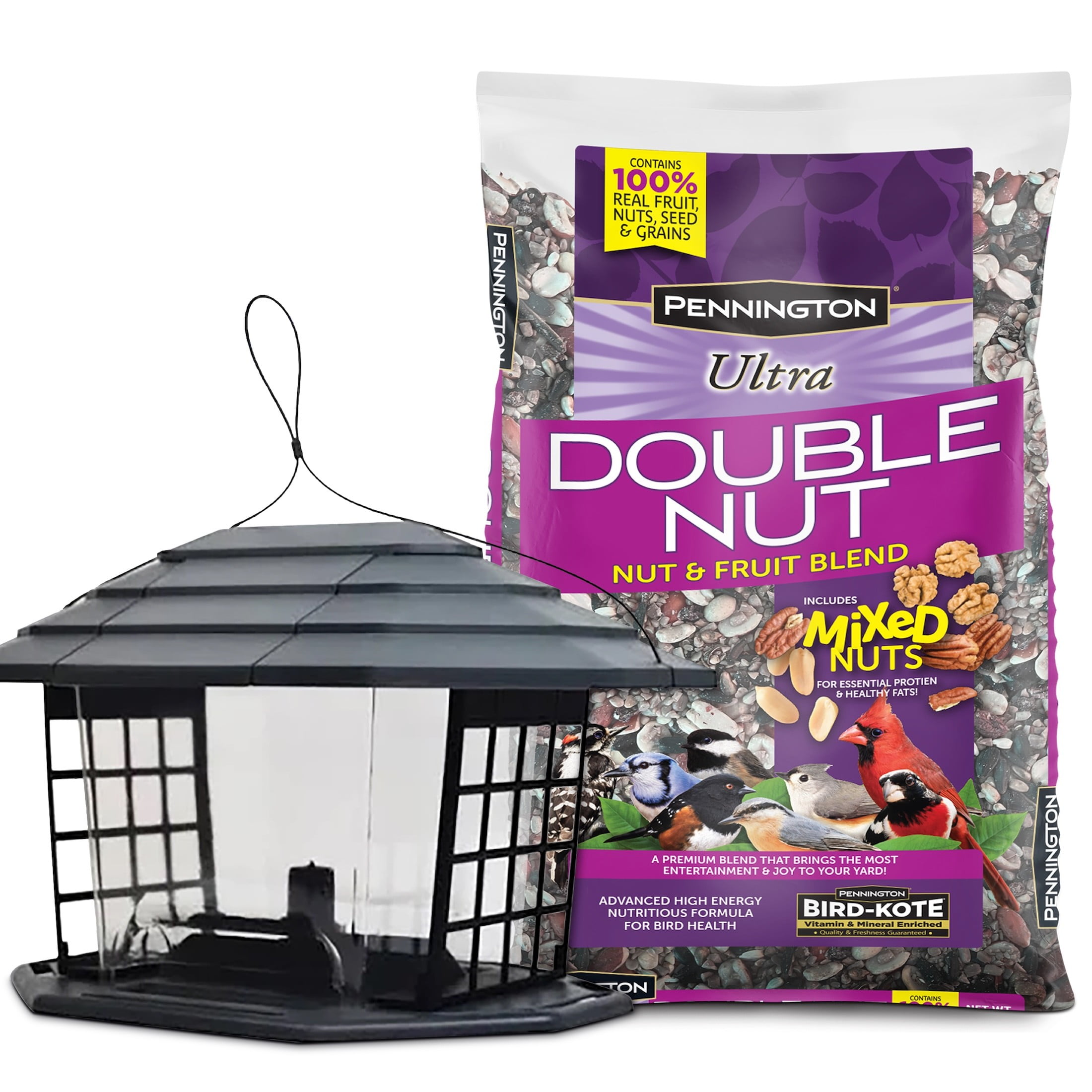 Pennington Earth Smart Ecobistro 5lb Capacity Wild Bird Feeder and Feed ...