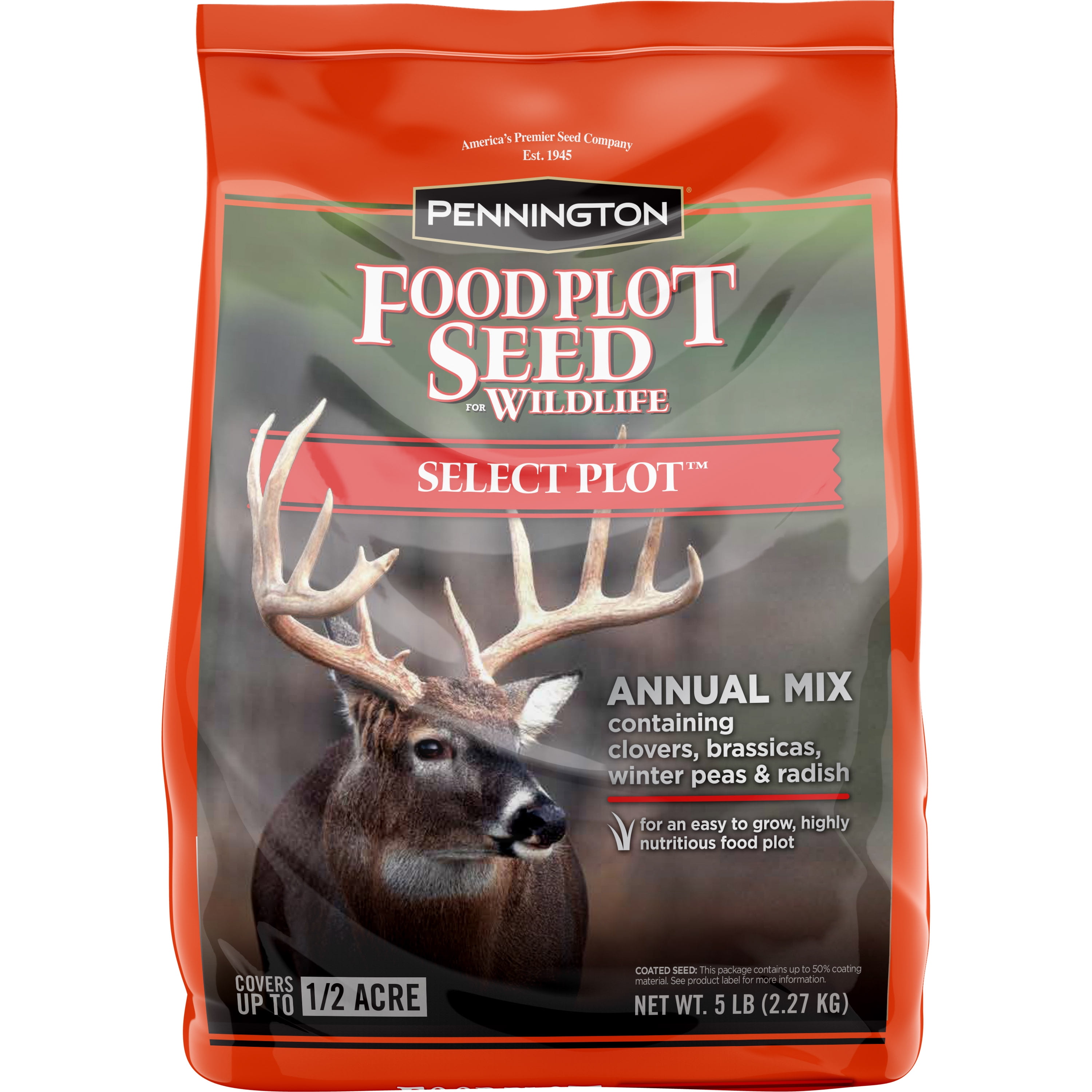 Pennington Wildlife Food Plot Seed, 5 lb Bag, Covers 1/2 Acre, Protein ...