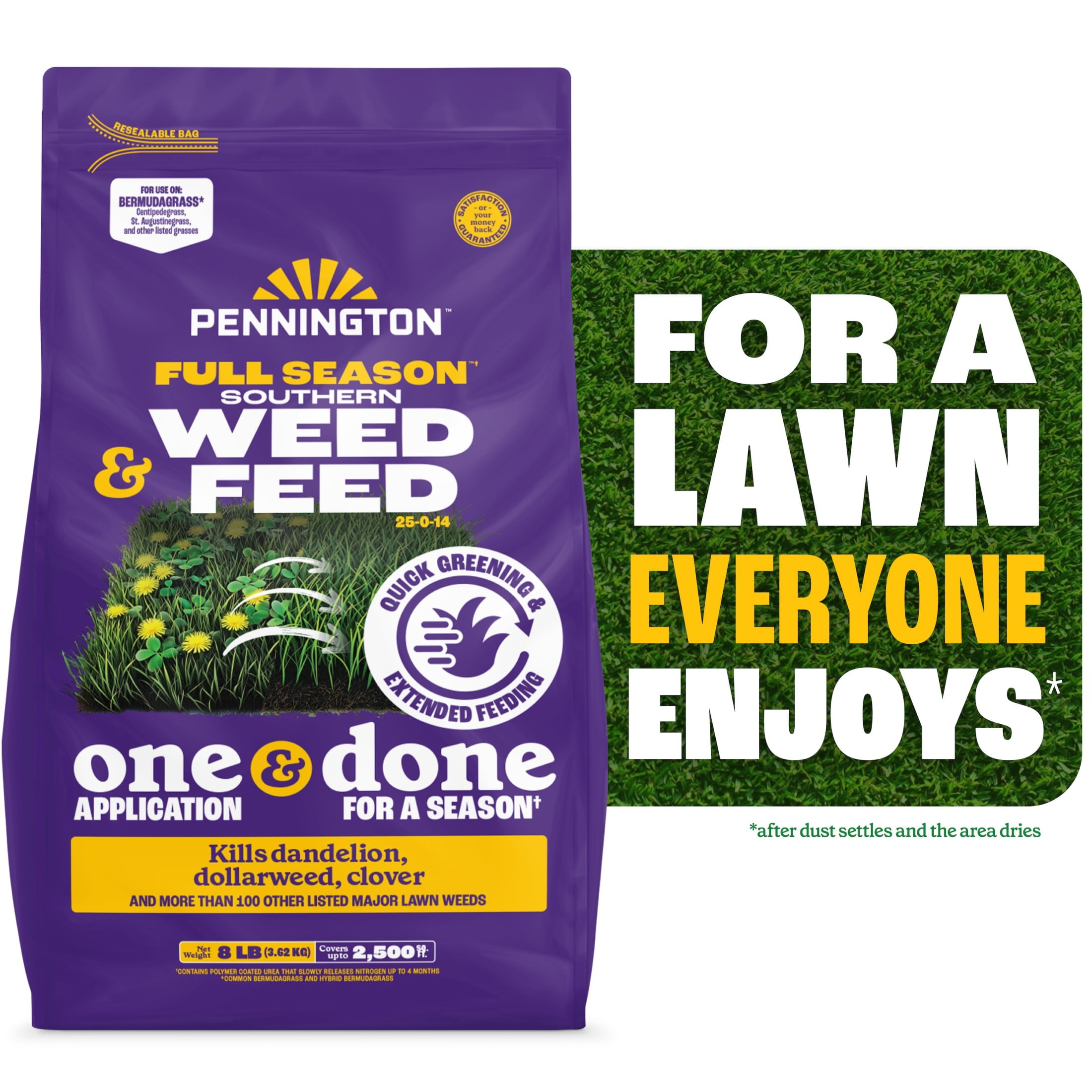 Pennington Full Season Southern Weed and Feed with Crabgrass Control ...