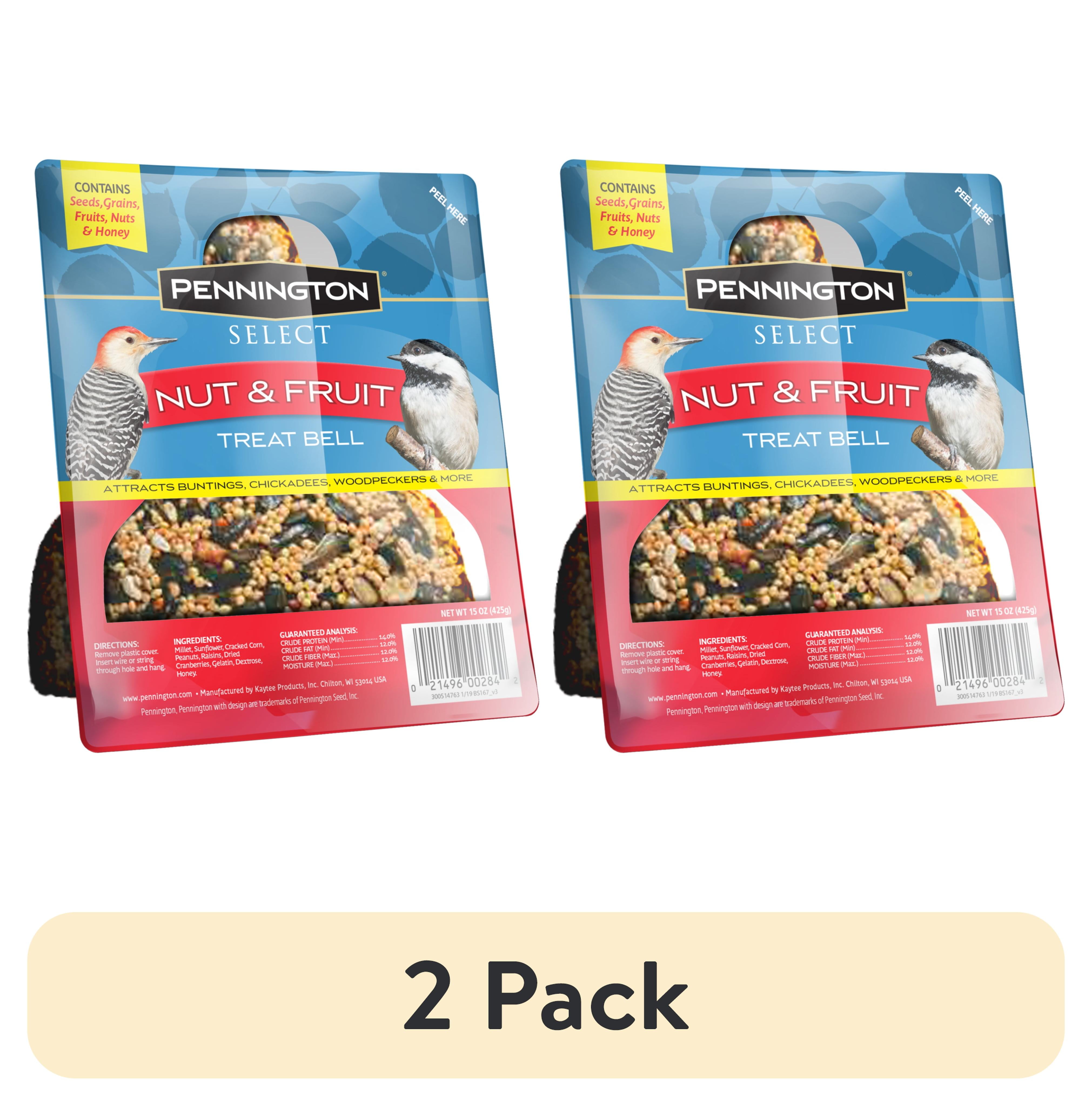 (2 pack) Pennington Nut and Fruit Treat Bell, Wild Bird Feed and Seed ...