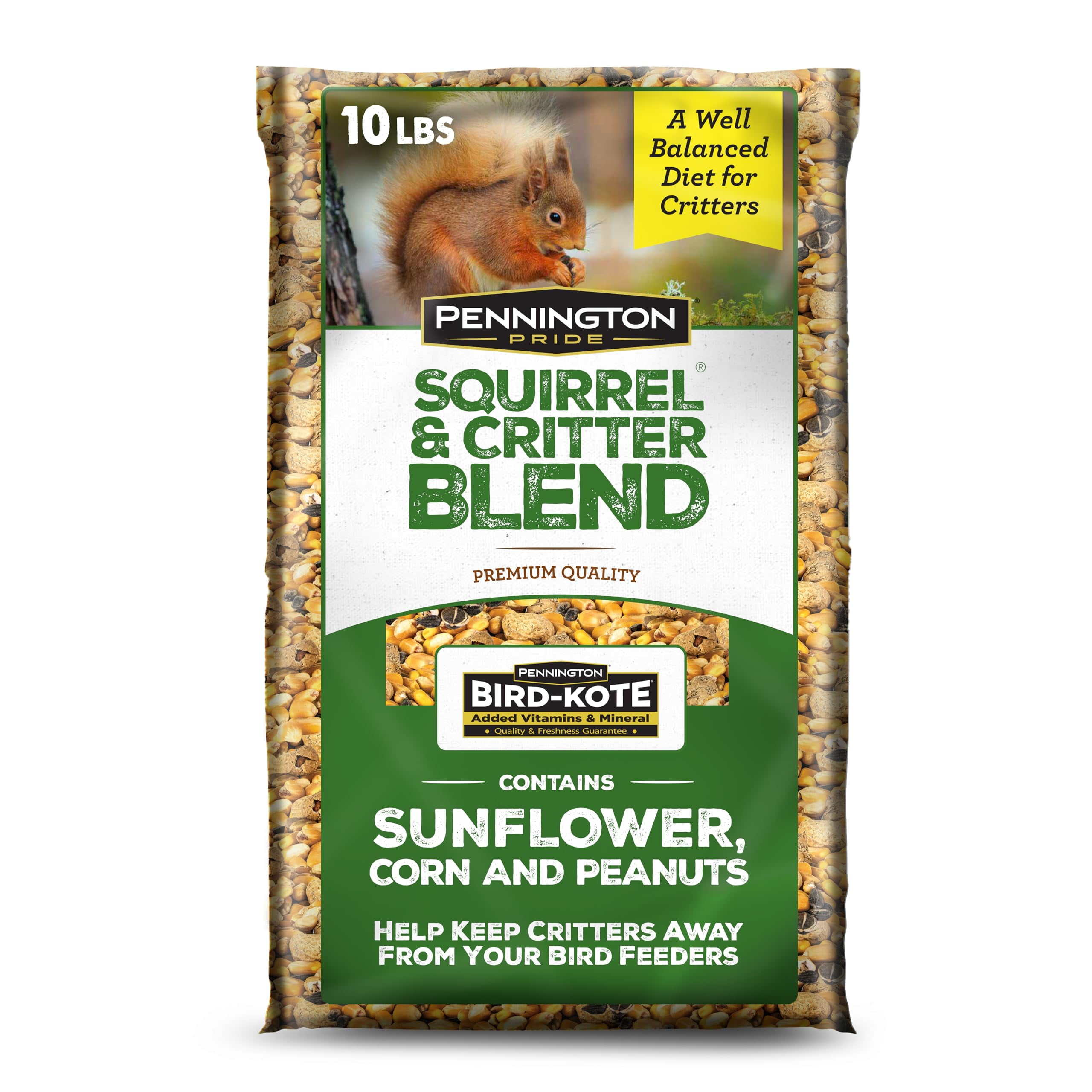 Pennington Pride Squirrel FEV6 & Critter Blend With Corn, Sunflower ...