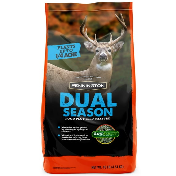 Pennington Rackmaster Dual Season Wildlife Food Plot Mix 10 Pounds ...