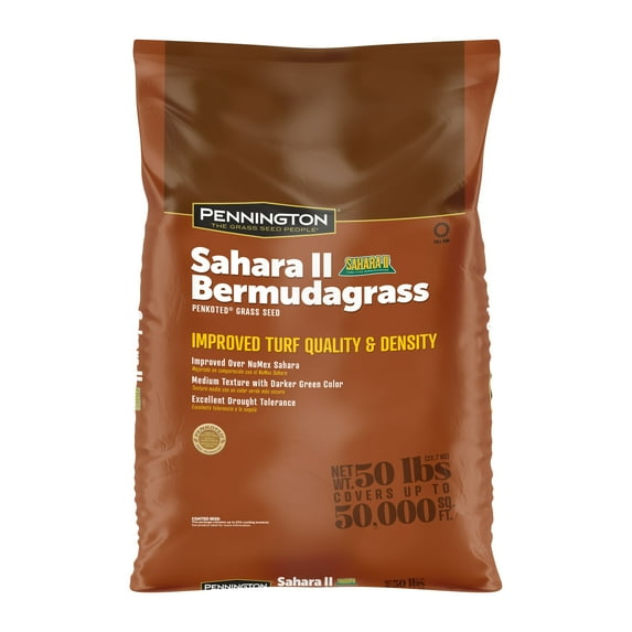 Pennington Sahara II Bermudagrass Seed, 50 lb, Full Sun, Heat and ...