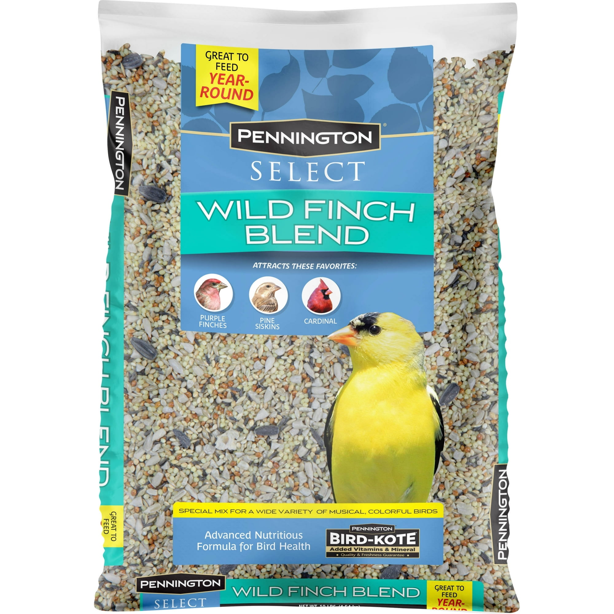 Pennington Select Wild Finch Blend Dry Wild Bird Seed and Feed 10 lb. 1 Pack