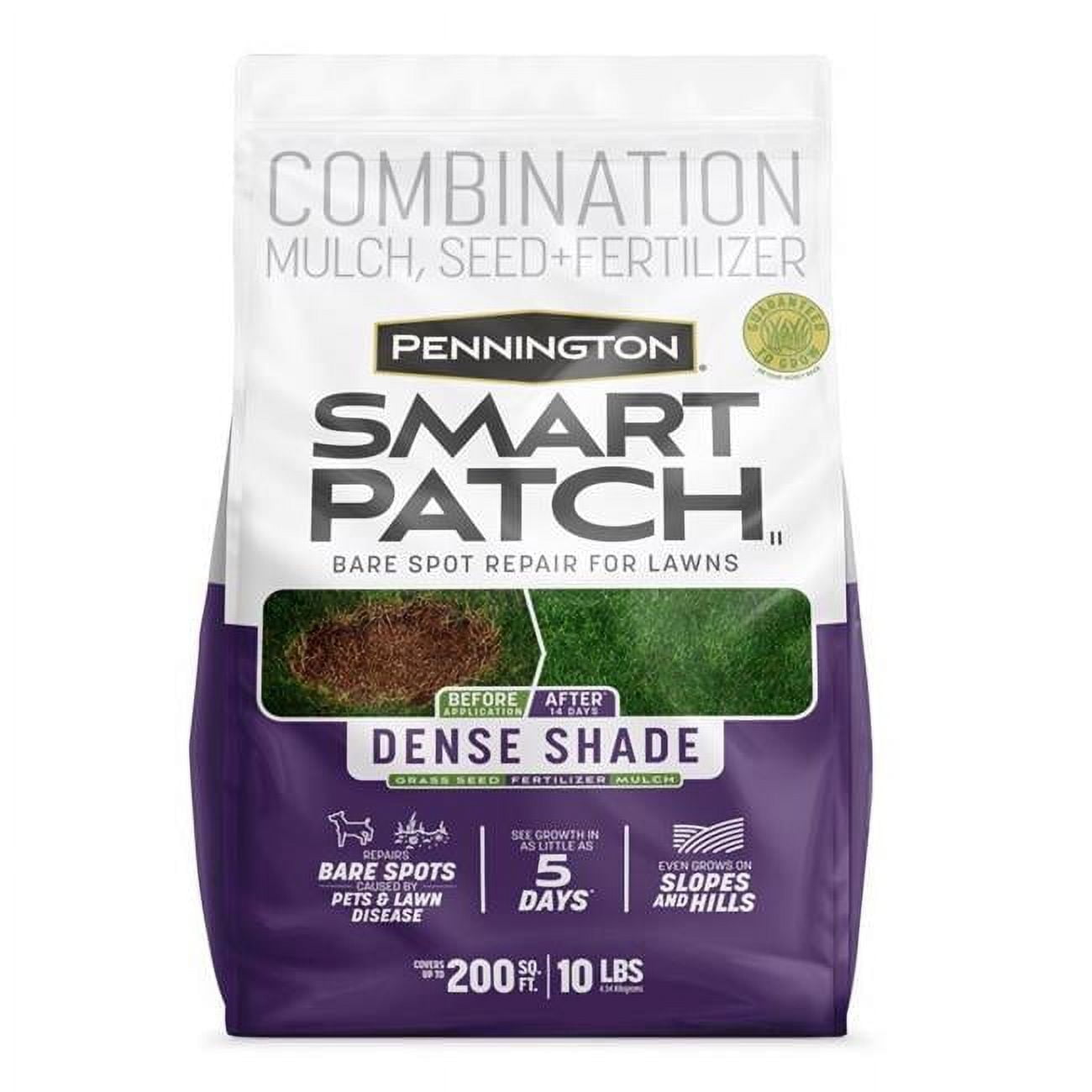 Pennington Smart Patch Seed Fertilizer Mulch Repair Kit, Full Shade ...
