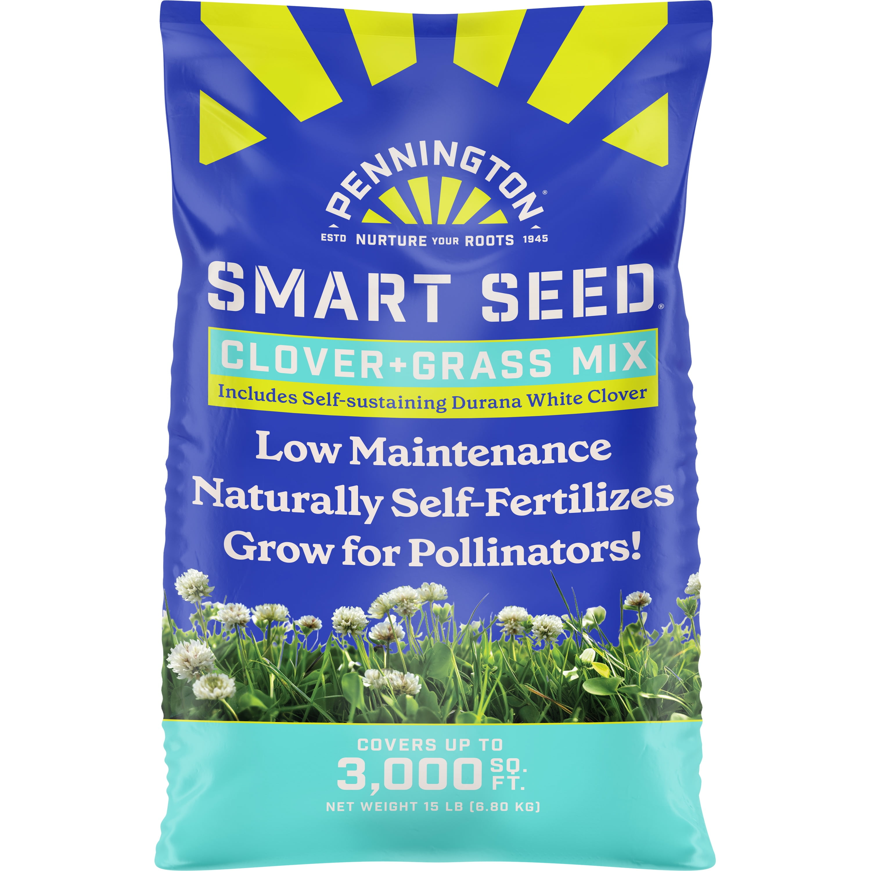 Pennington Smart Seed Clover & Grass Seed Mix for Sun to Partial Shade ...