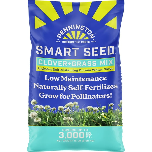 Pennington Smart Seed Clover & Grass Seed Mix for Sun to Partial Shade ...