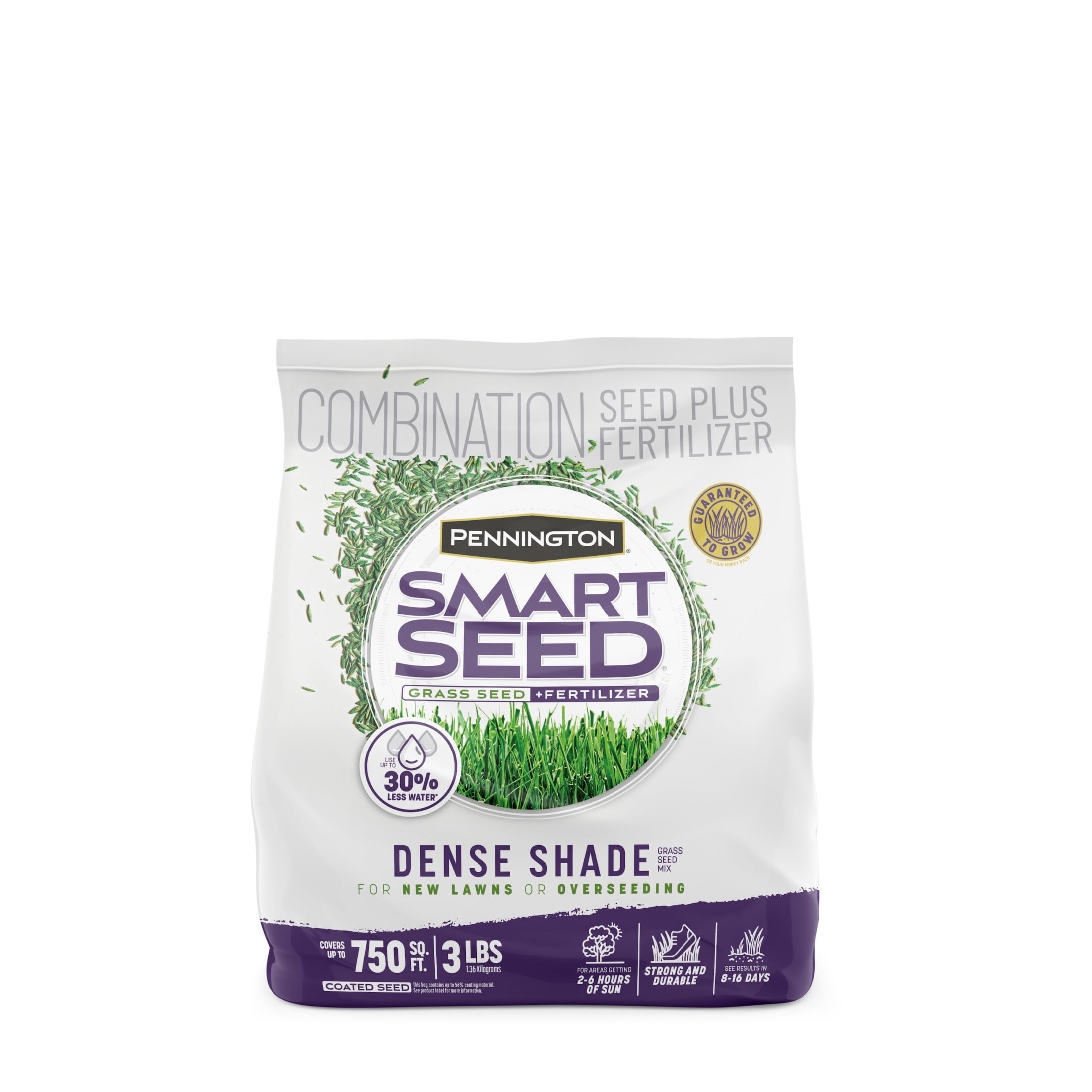 Pennington Smart Seed Dense Shade Grass Seed Mix, for Partial to Full ...