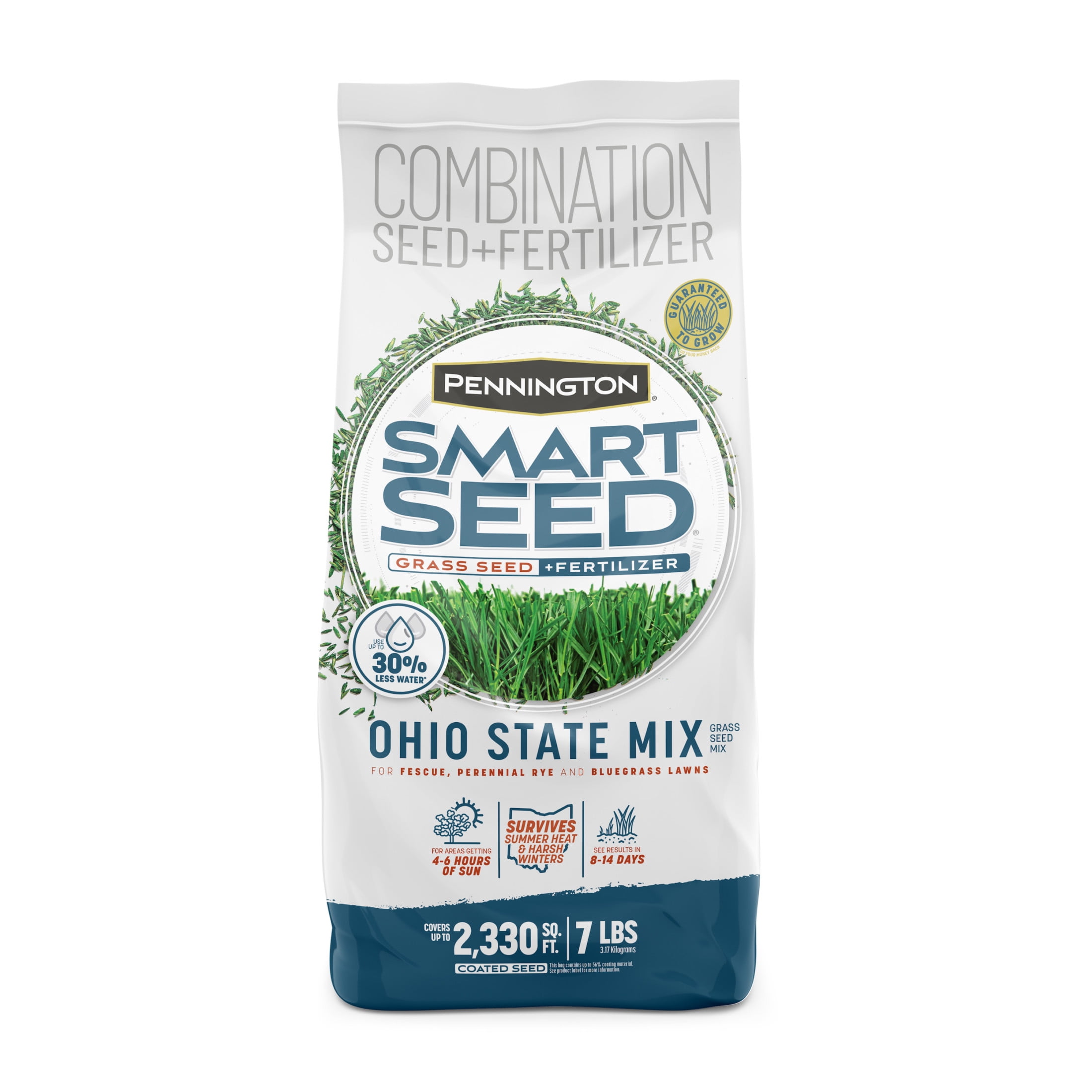 Pennington Smart Seed Ohio State Grass Seed Mix for Sun to Partial ...
