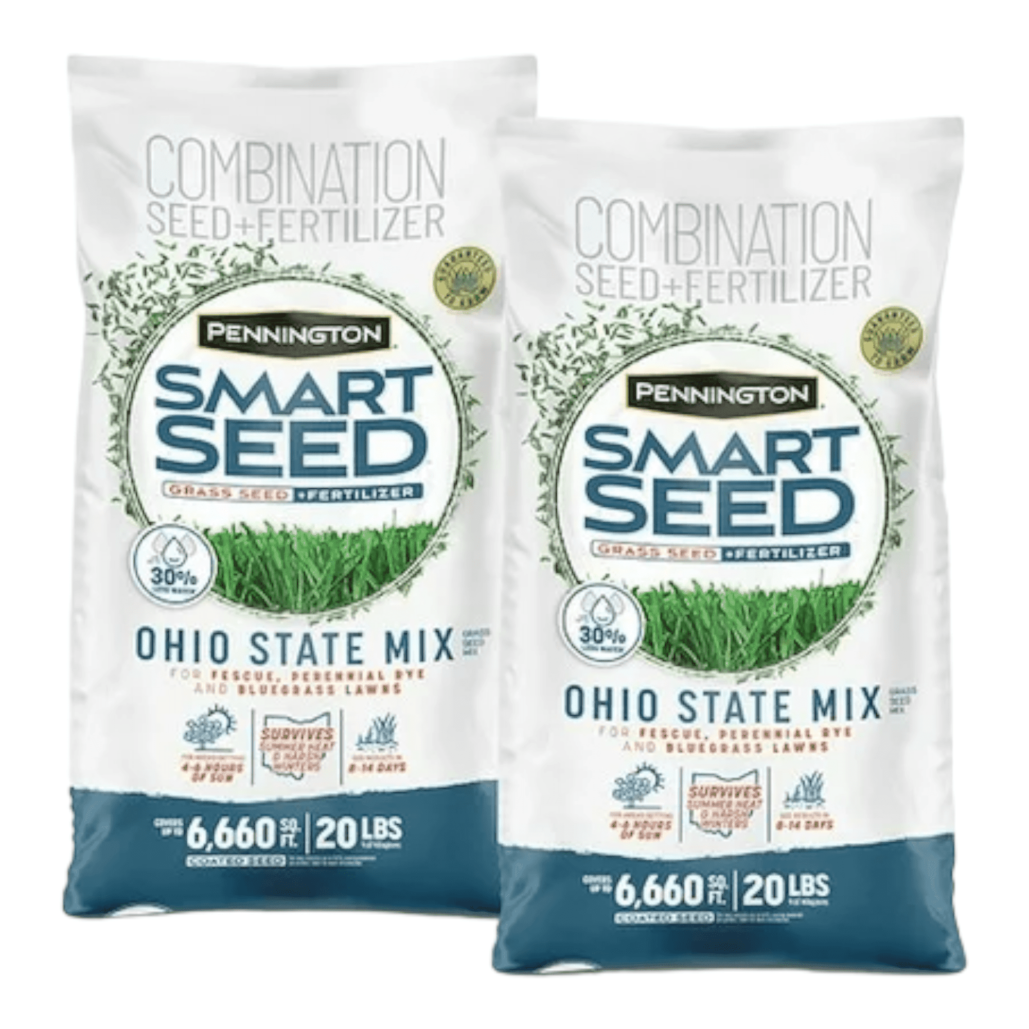 Pennington Smart Seed Ohio State Mix Grass Seed for Lawn, Winter ...