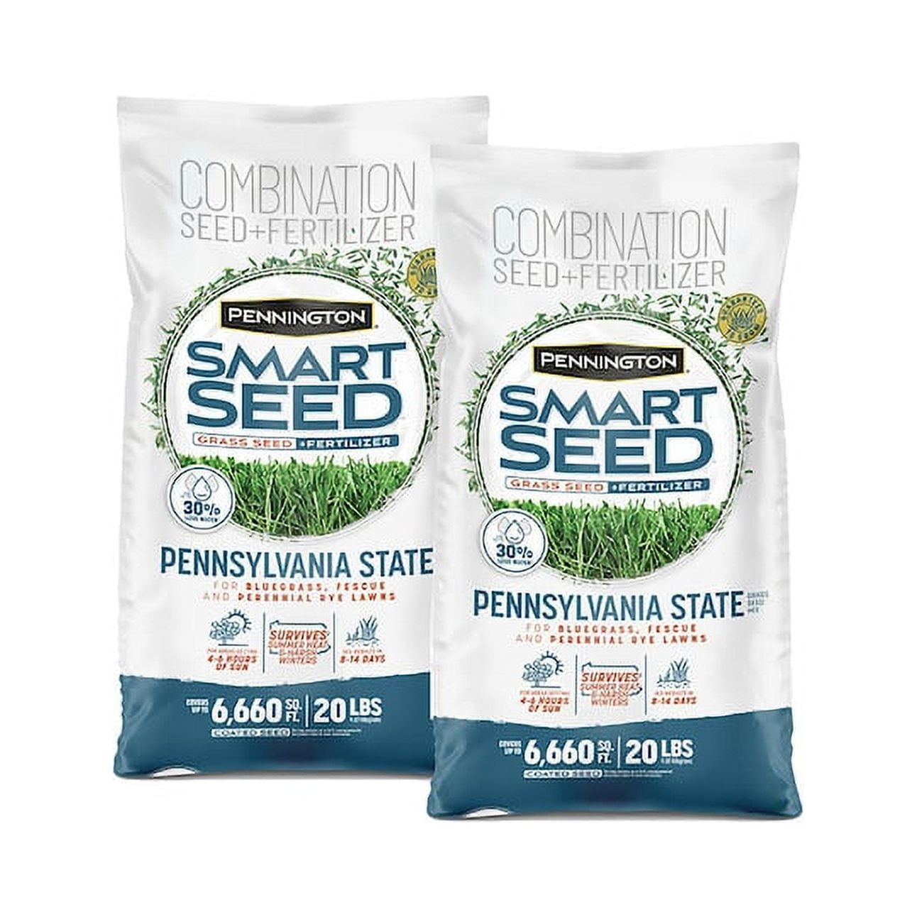 Pennington Smart Seed Pennsylvania Grass Seed Mix 20 lb., 2 Pack ...