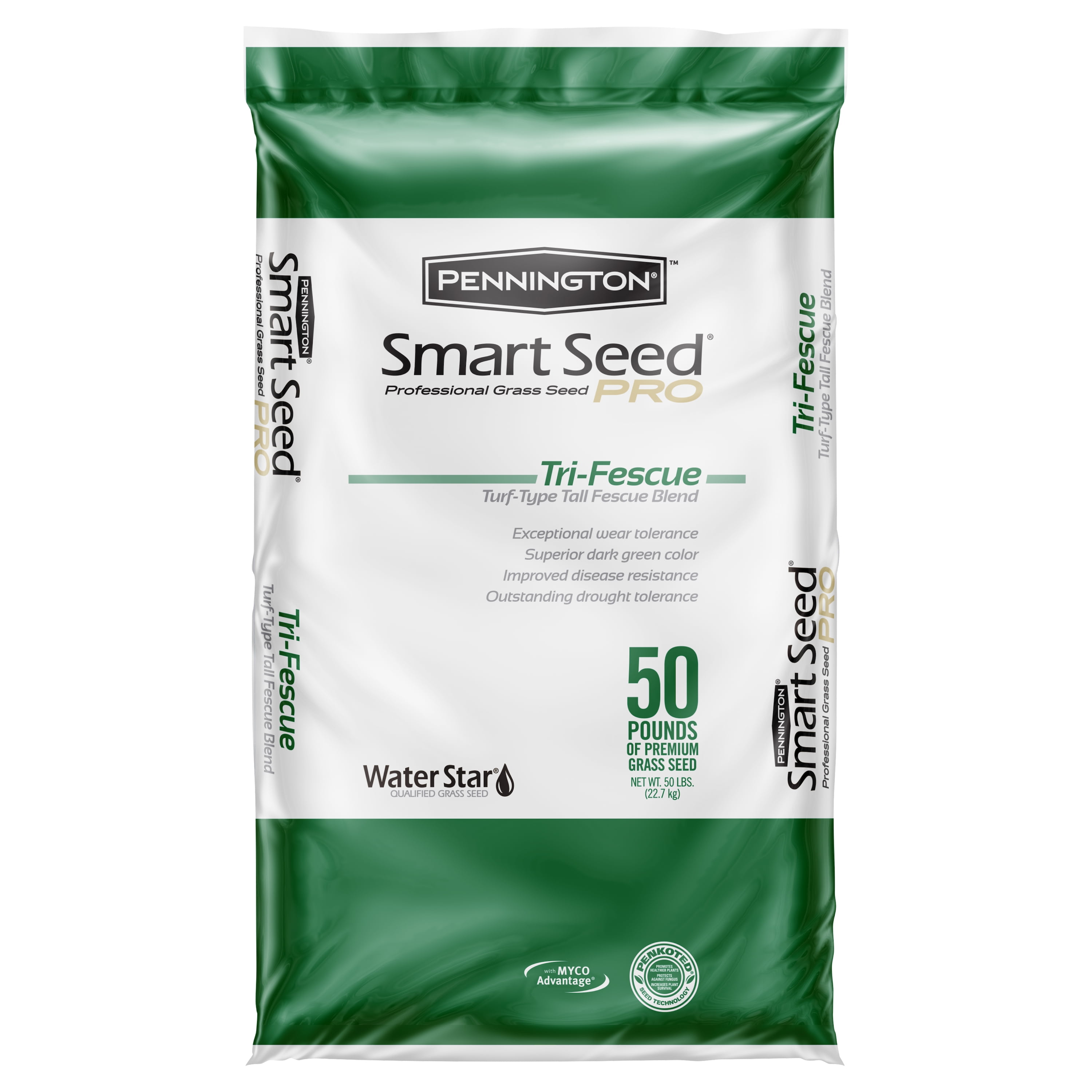 Pennington Smart Seed Pro Tri-Fescue Tall Fescue Grass Seed 50lb for ...