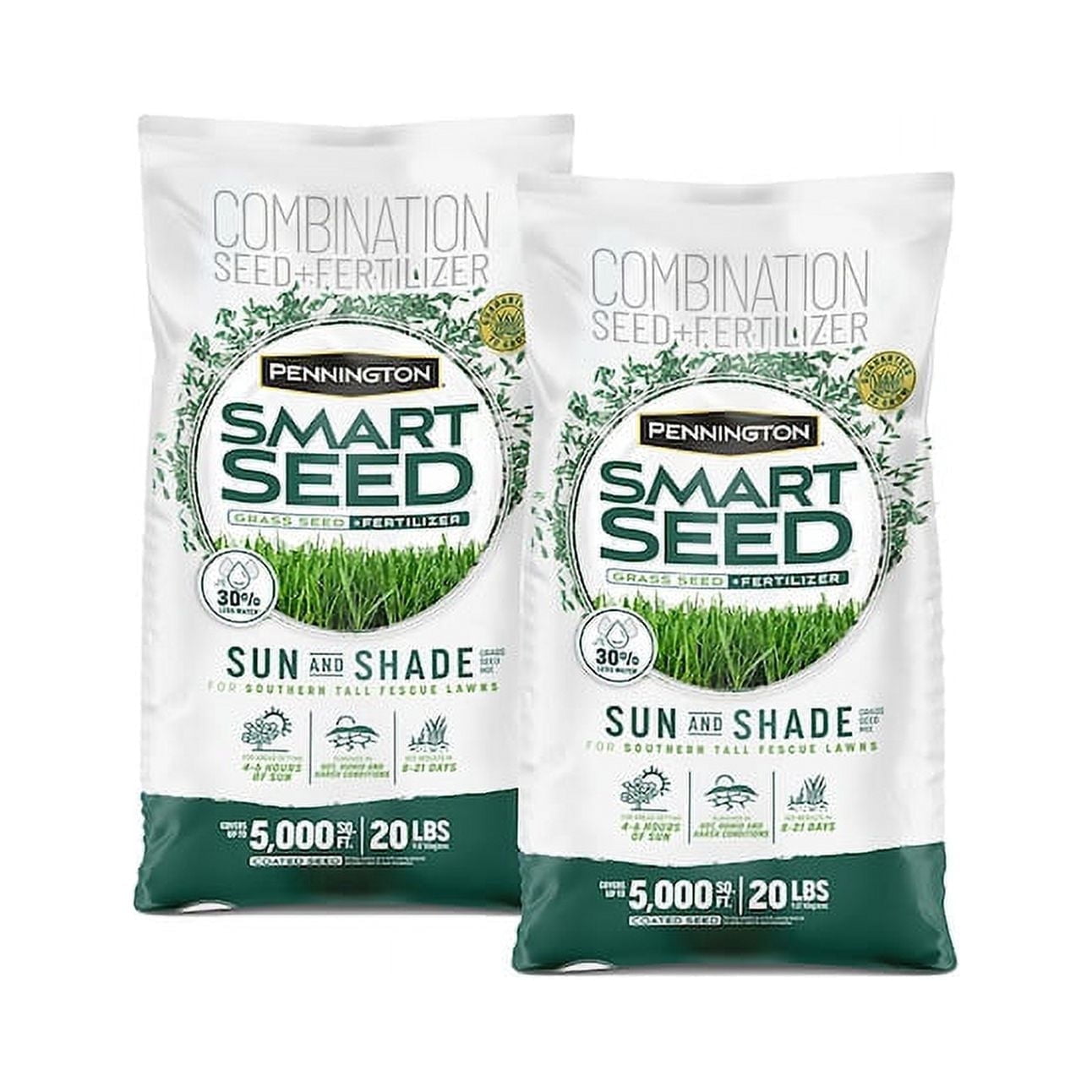 Pennington Smart Seed Sun & Shade Mix, Drought Tolerant, Disease ...