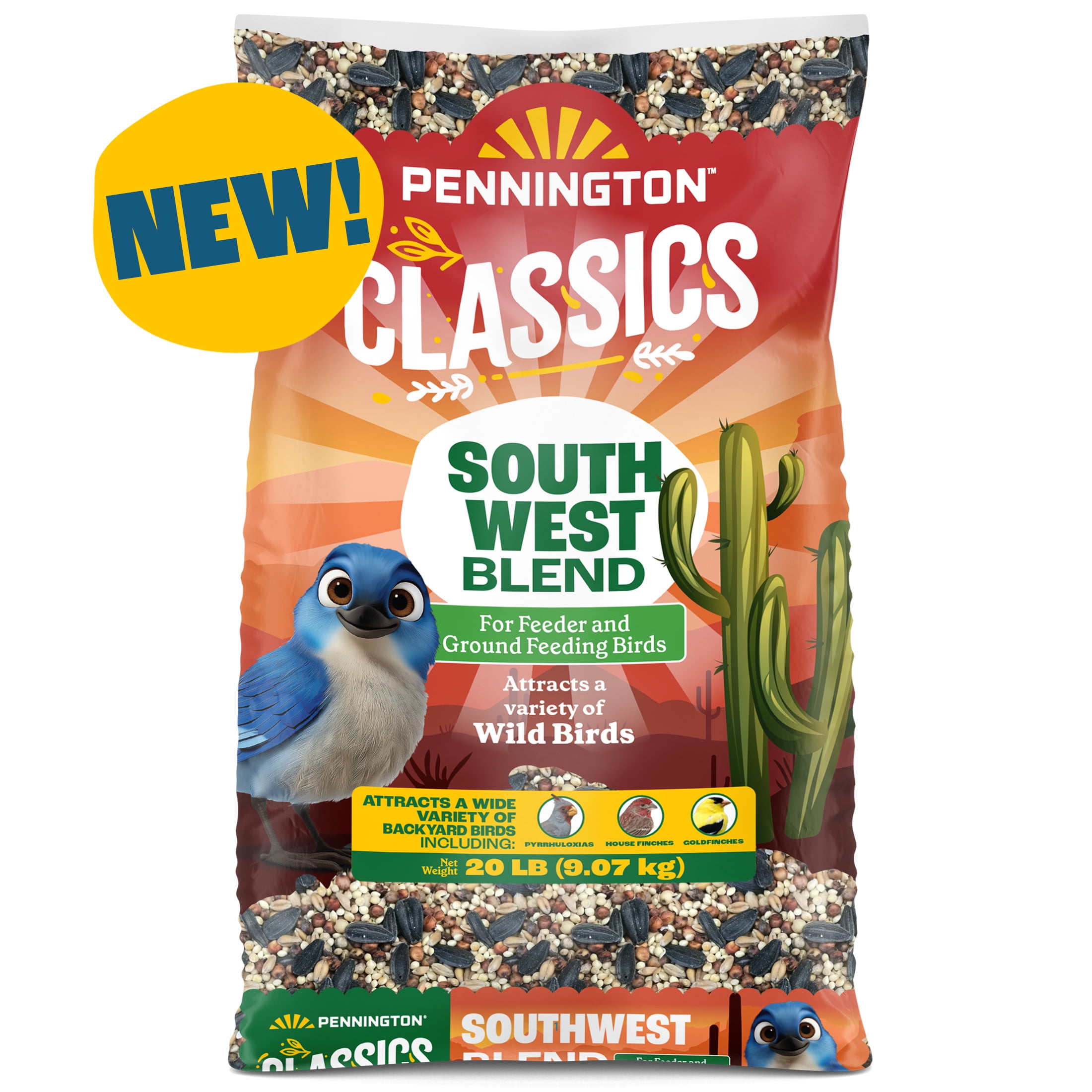 Pennington Southwest Blend Wild Bird Food, 20 lb. Bag, 1 Pack, Dry ...