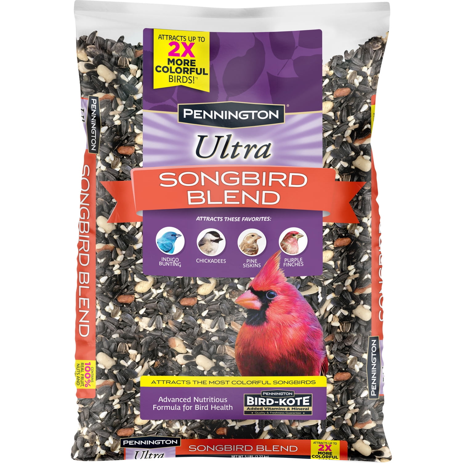Pennington Ultra Songbird Blend Dry Wild Bird Feed and Seed, 6 lb. Bag ...