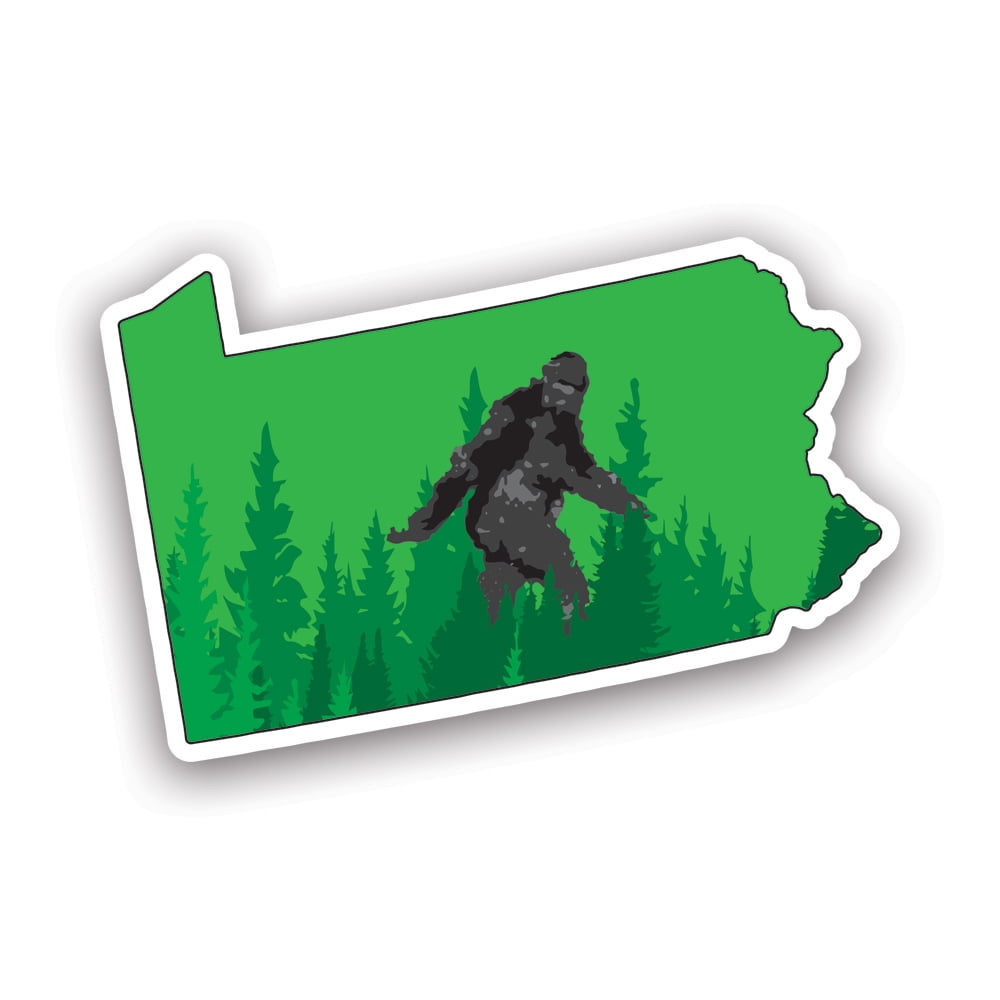 Pennsylvania Bigfoot Flag Sticker Decal - Self Adhesive Vinyl ...