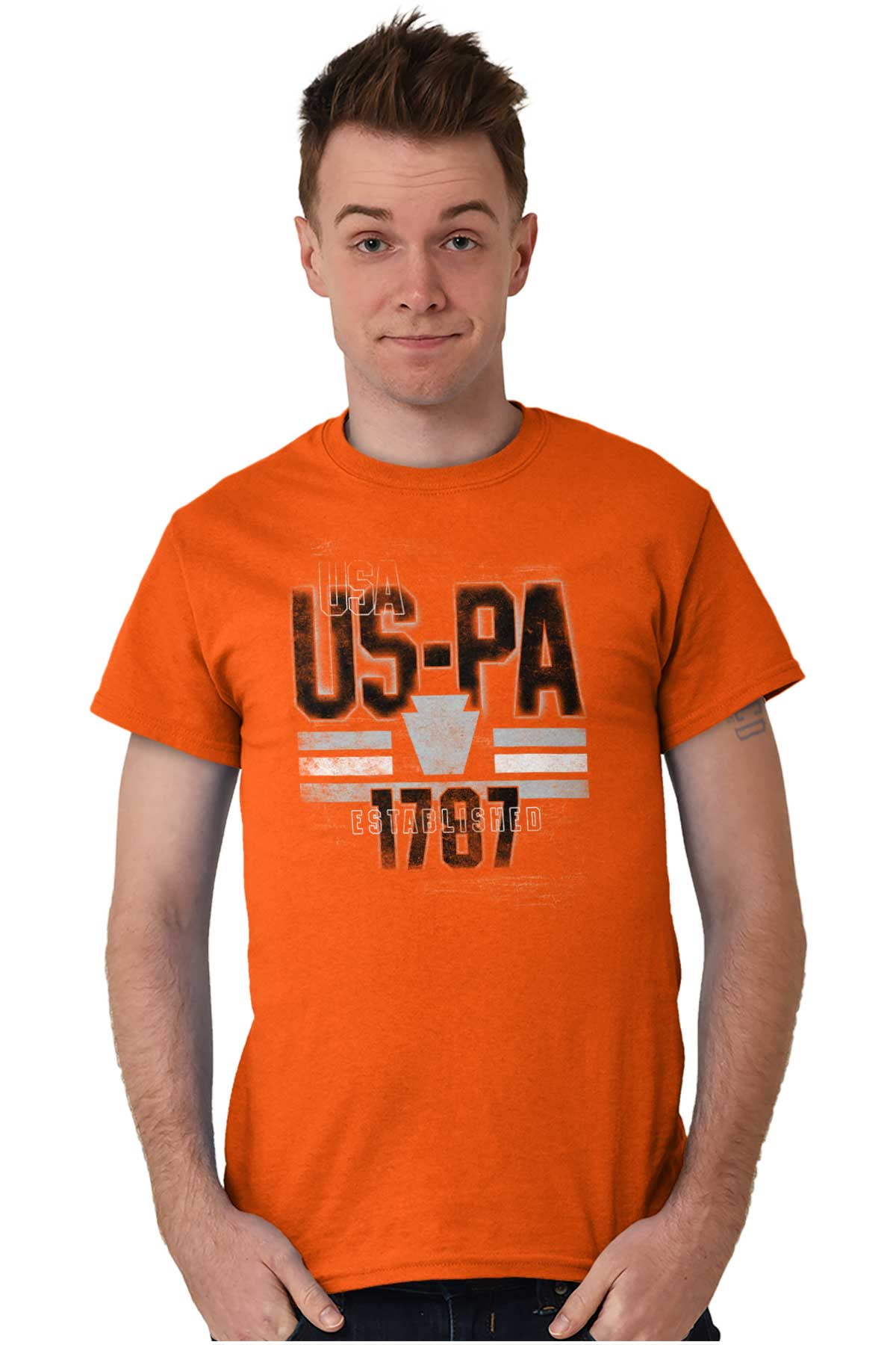 Pennsylvania Distressed Keystone PA Men's Graphic T Shirt Tees Brisco ...