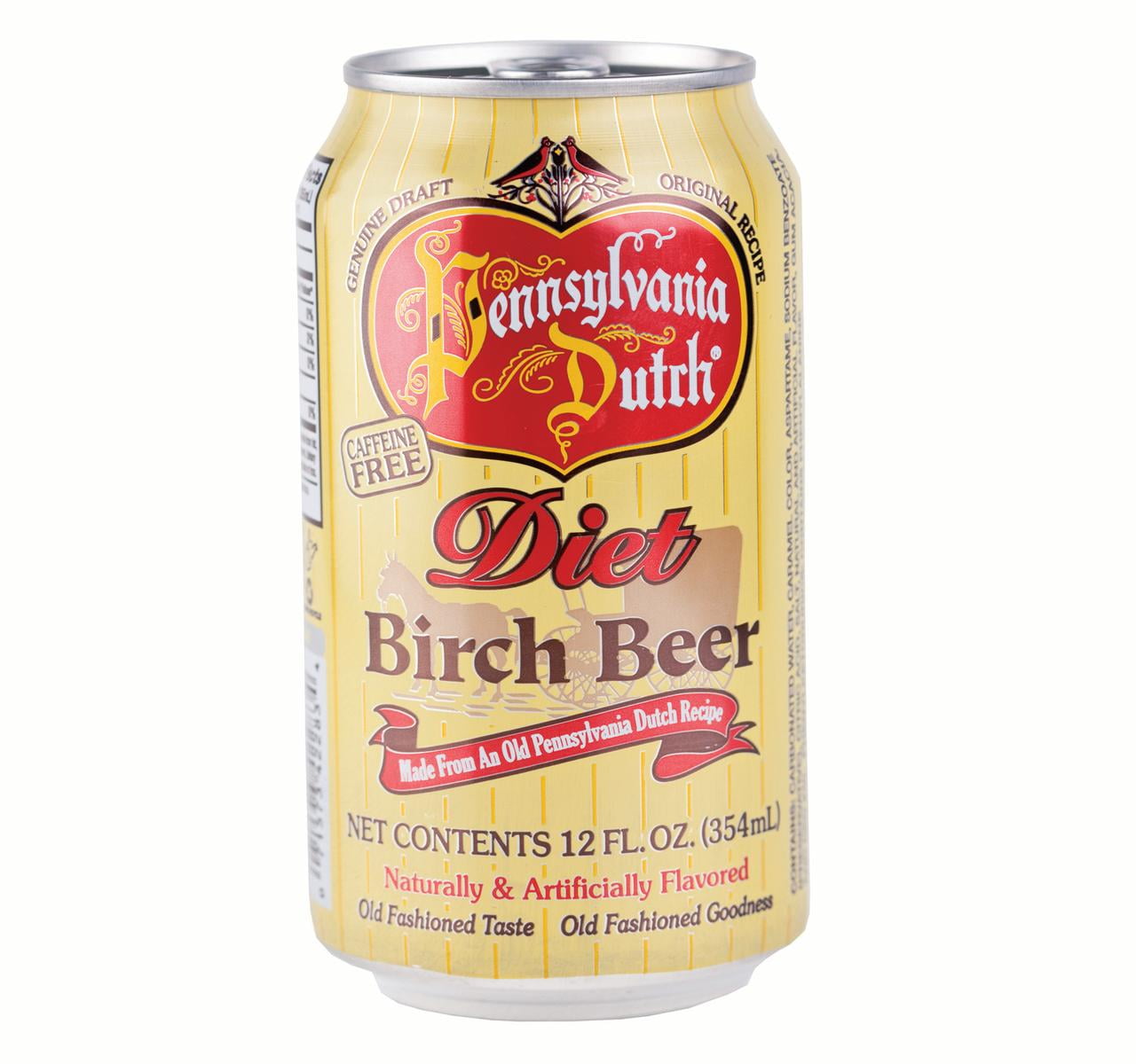Pennsylvania Dutch Diet Birch Beer, Sugar-Free Soda, 24-Pack 12 fl. oz ...