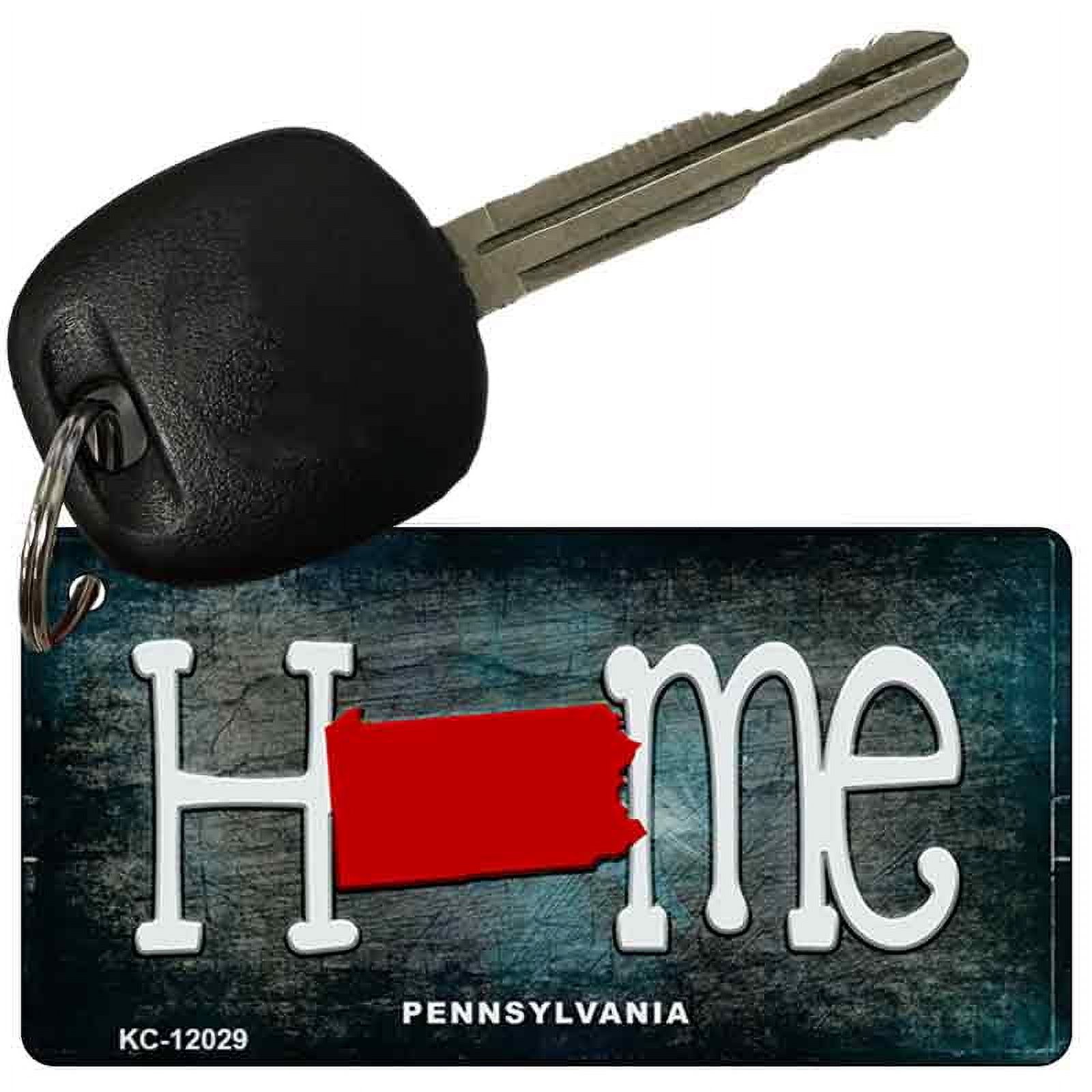 Pennsylvania Home State Outline Novelty Key Chain KC-12029 3" x 1.5 ...