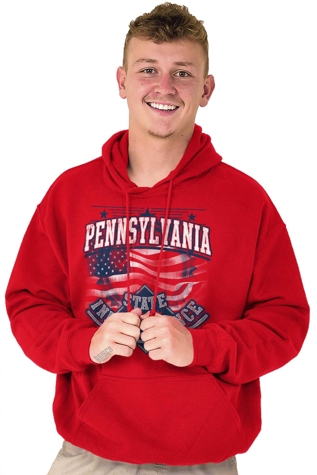 Pennsylvania Patriot PA American Flag Unisex Plus Size Hoodie Brisco ...