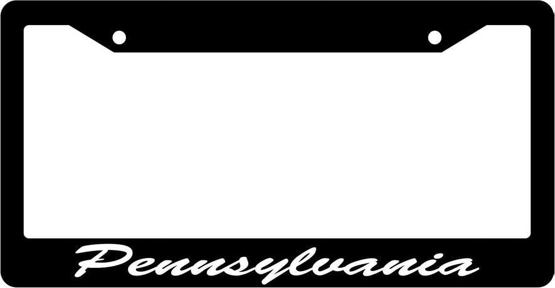 Pennsylvania Script Black Plastic License Plate Frame EBS - Walmart.com