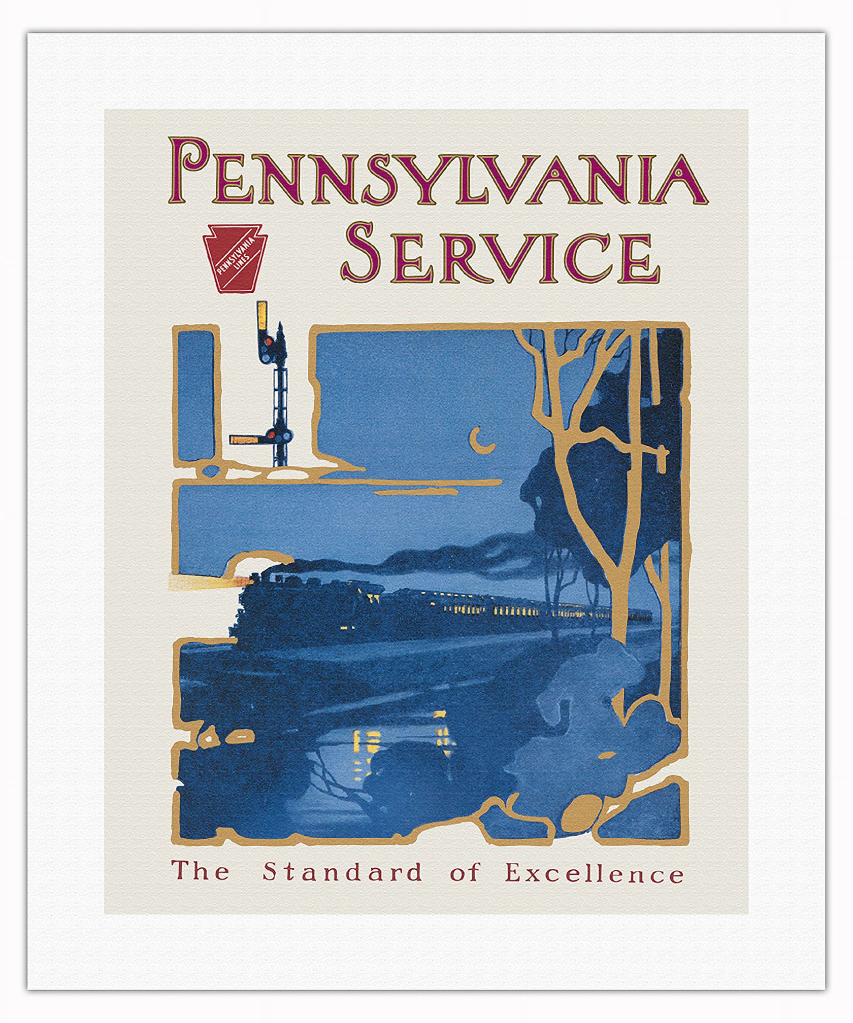 Pennsylvania Service - Night Train - Pennsylvania Railroad - Vintage ...