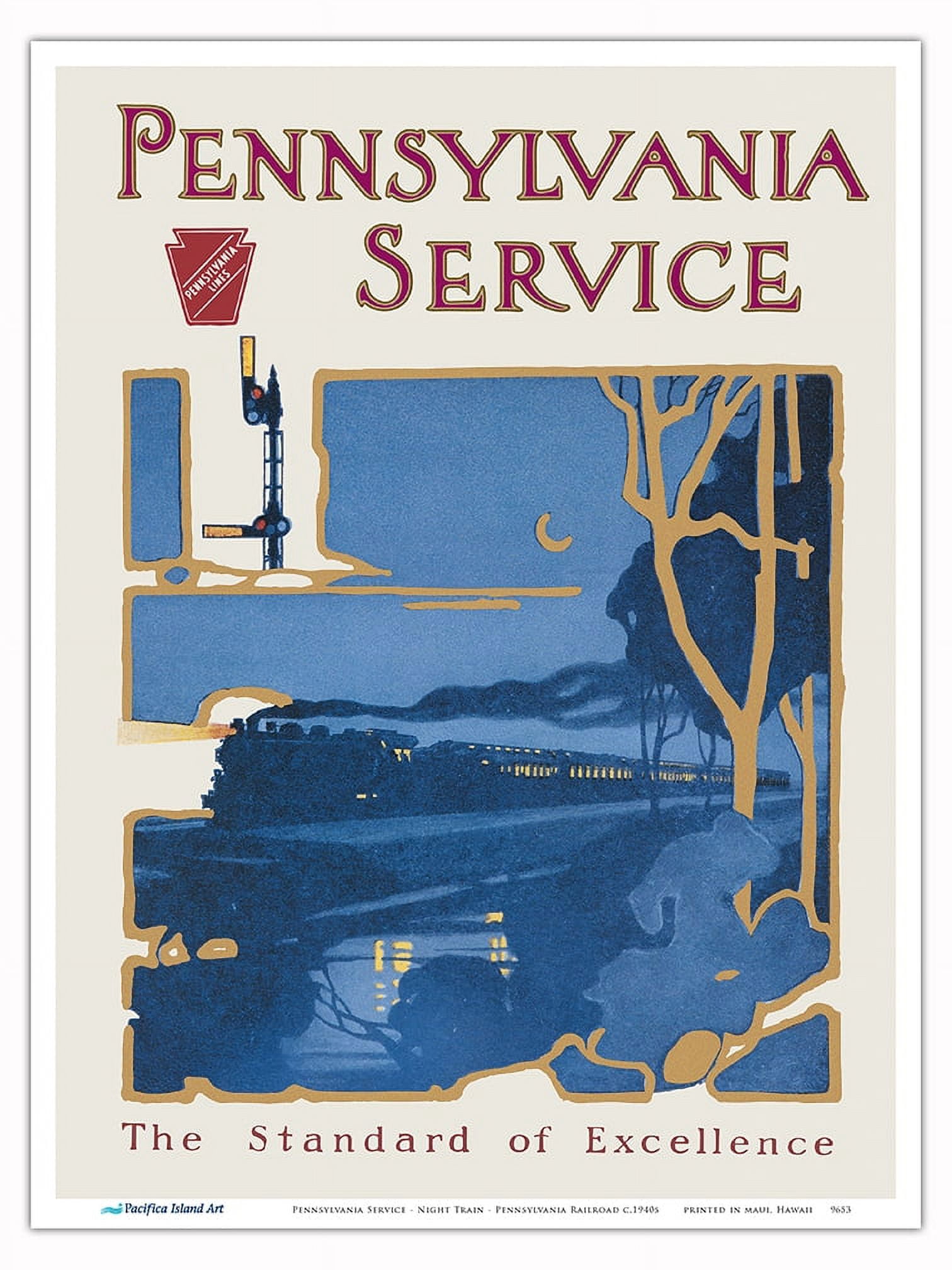 Pennsylvania Service - Night Train - Pennsylvania Railroad - Vintage ...