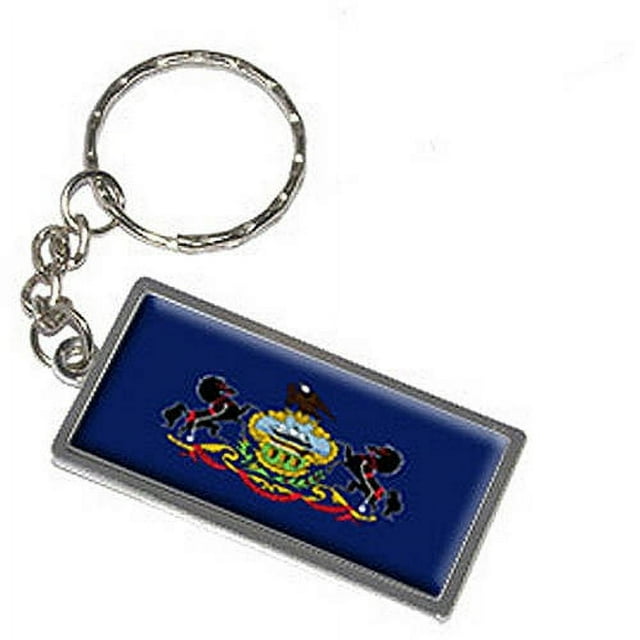 Pennsylvania State Flag Keychain Key Chain Ring - Walmart.com