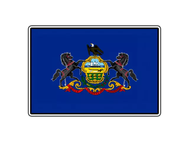 Pennsylvania State Flag Waterproof Sticker Phone Decal Water Bottle ...