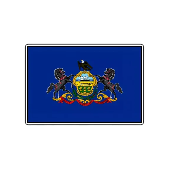 Pennsylvania State Flag Waterproof Sticker Phone Decal Water Bottle ...