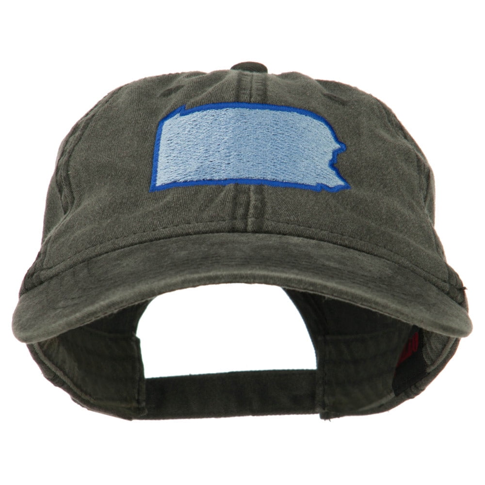 Pennsylvania State Map Embroidered Washed Cotton Cap - Black OSFM ...