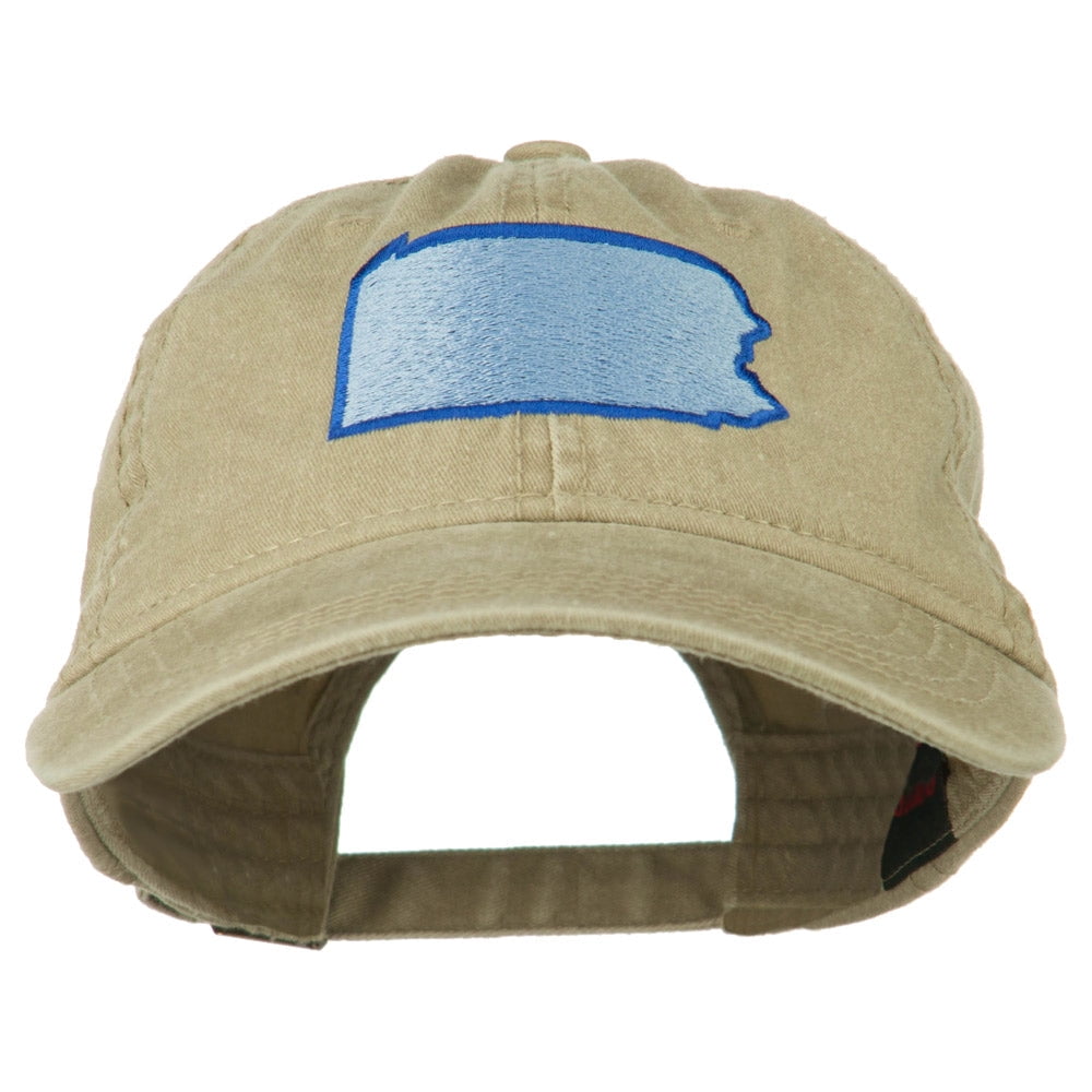 Pennsylvania State Map Embroidered Washed Cotton Cap - Khaki OSFM ...