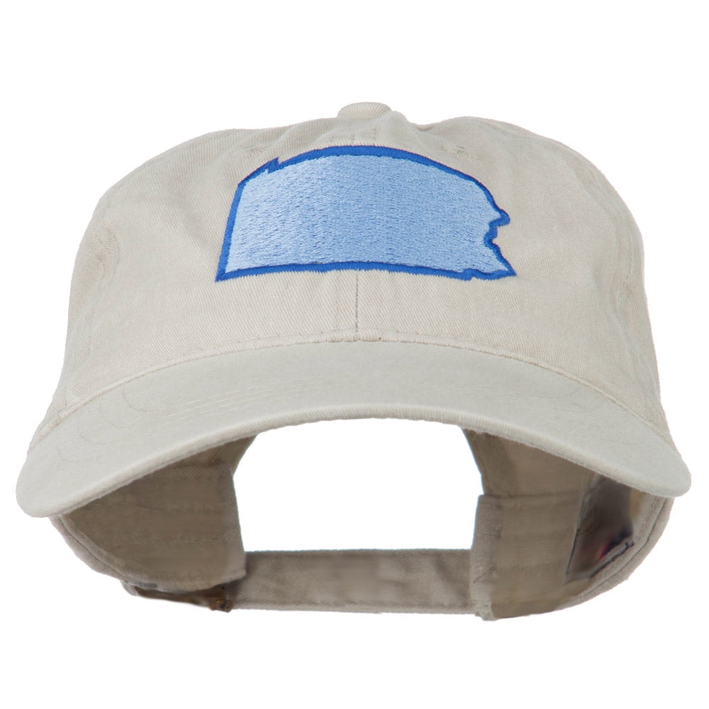 Pennsylvania State Map Embroidered Washed Cotton Cap - Stone OSFM ...