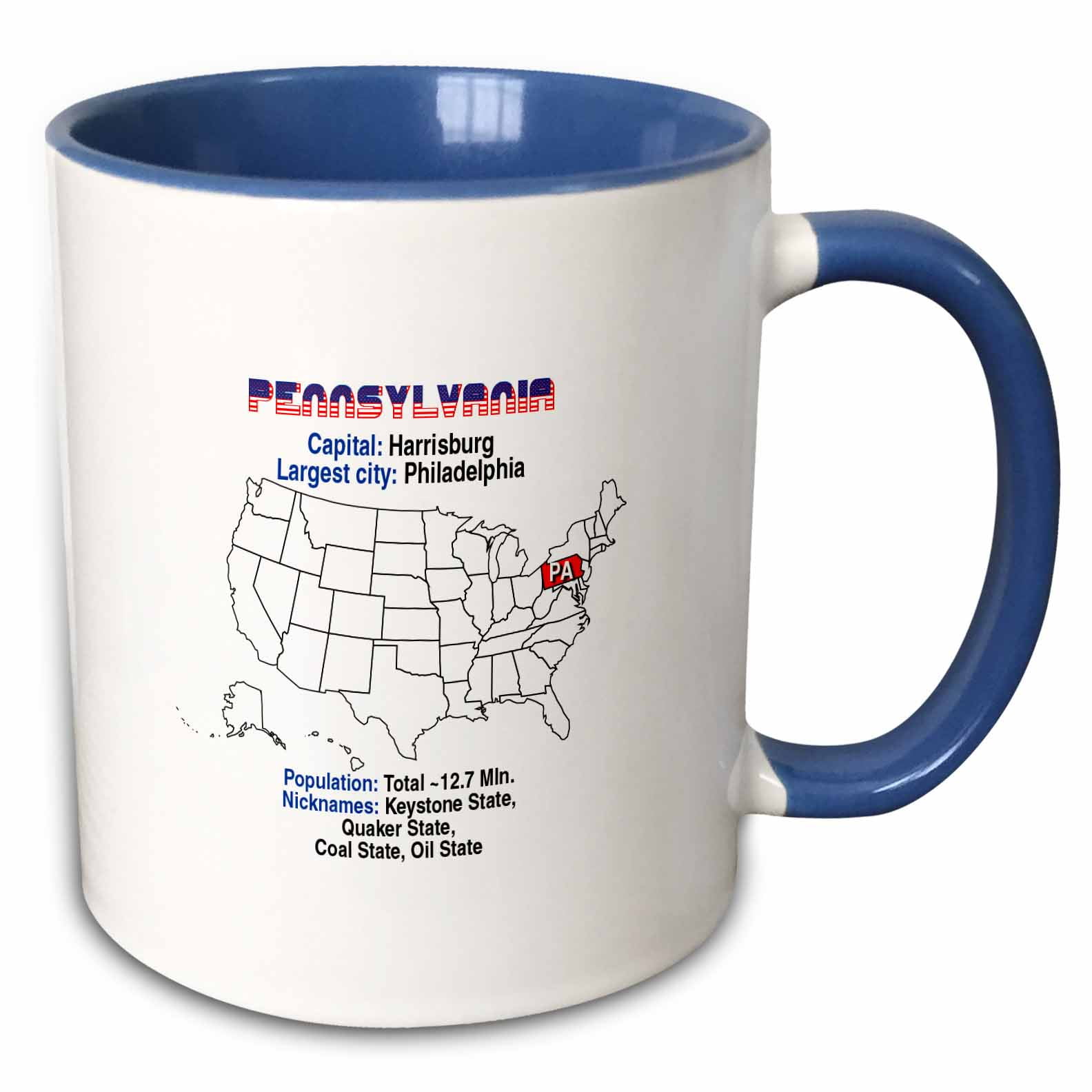 3drose, Pennsylvania State of the Usa, American Map, Geography Facts ...