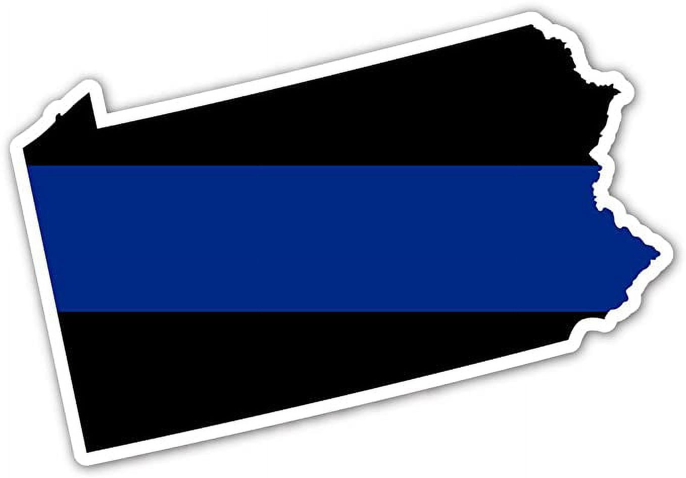 Pennsylvania State Shape Police The Thin Blue Line Ribbon - Law ...