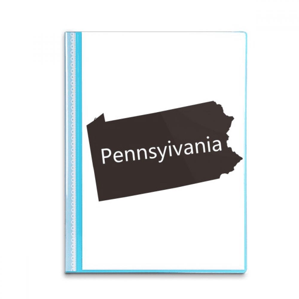 Pennsylvania USA Map Outline Book Sheet Protectors Portfolio Binder ...