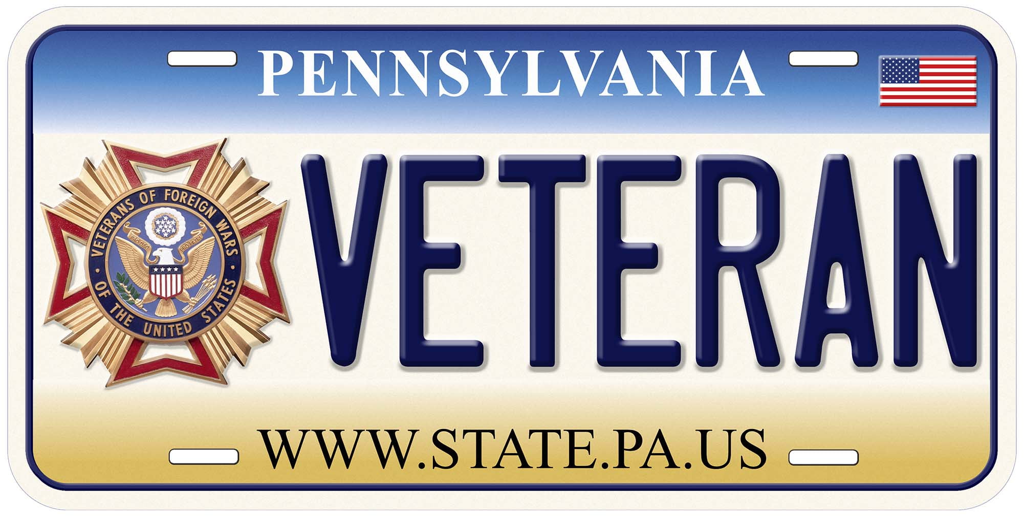 Pennsylvania Veteran Novelty Car Auto License Plate - Walmart.com