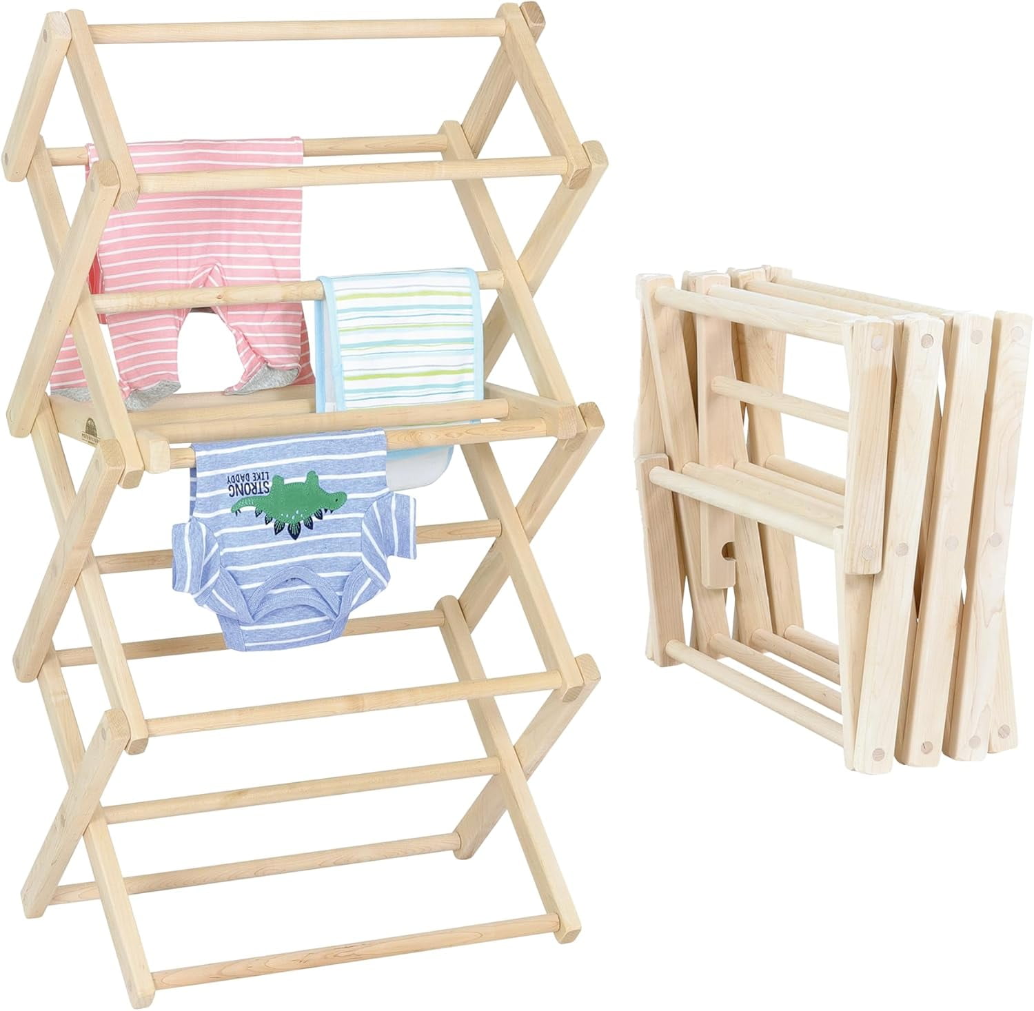 Pennsylvania Woodworks Clothes Drying Rack: Solid Maple Hard Wood ...